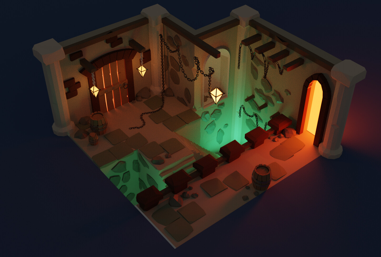 ArtStation - Lowpoly Dungeon