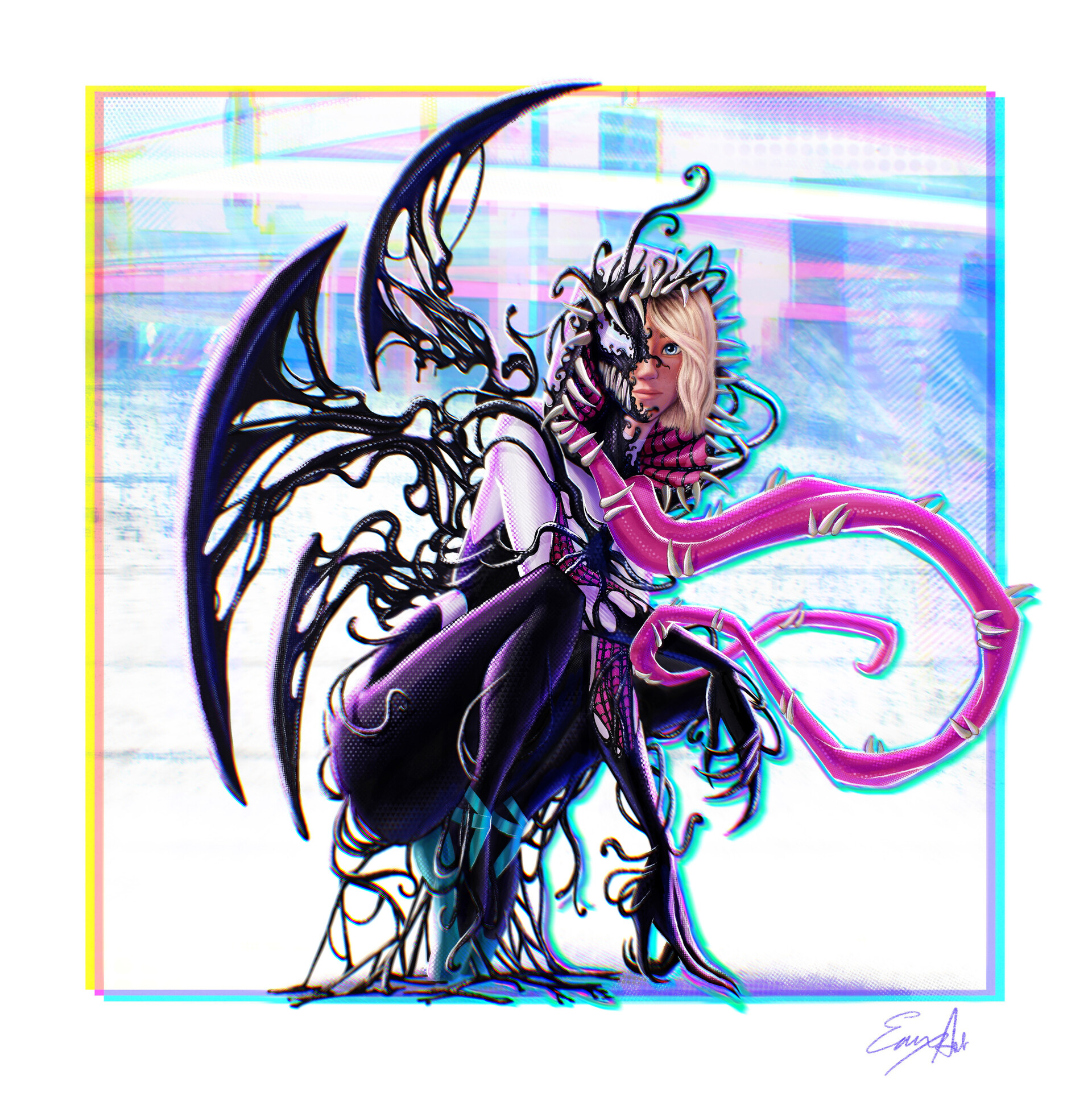 ArtStation - Spiderverse Gwenom 🖤💓