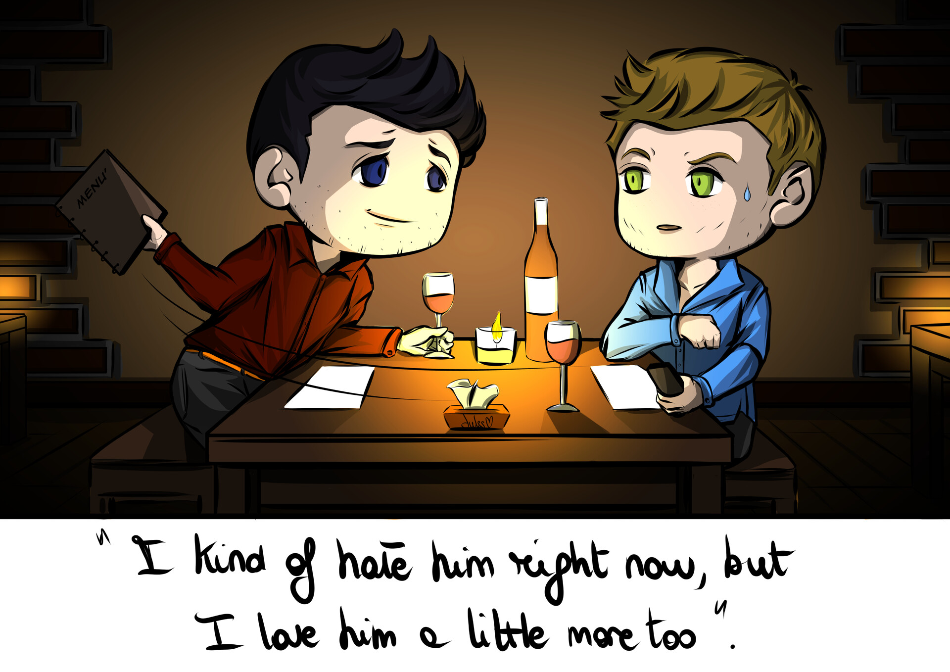 Destiel Chibi Wallpaper