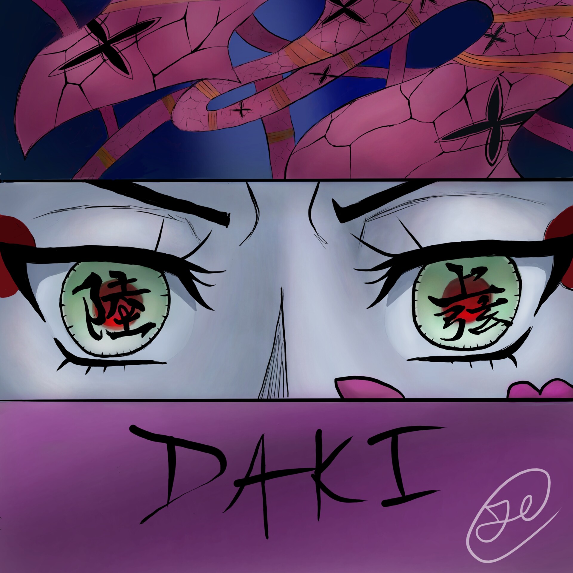 ArtStation - Daki from Demon Slayer