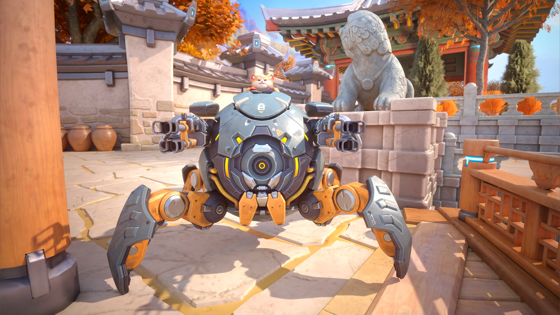 ArtStation - Wrecking Ball & Busan Temple from Overwatch (Fan Made Art)