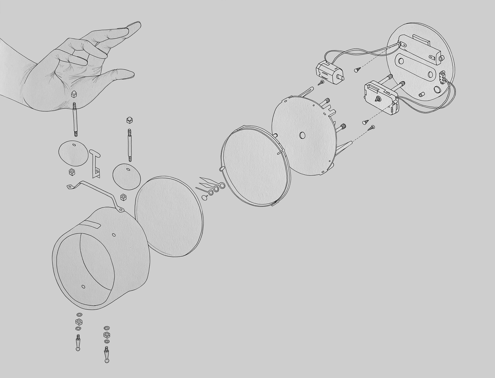 ArtStation - Axonometric: Alarm Clock