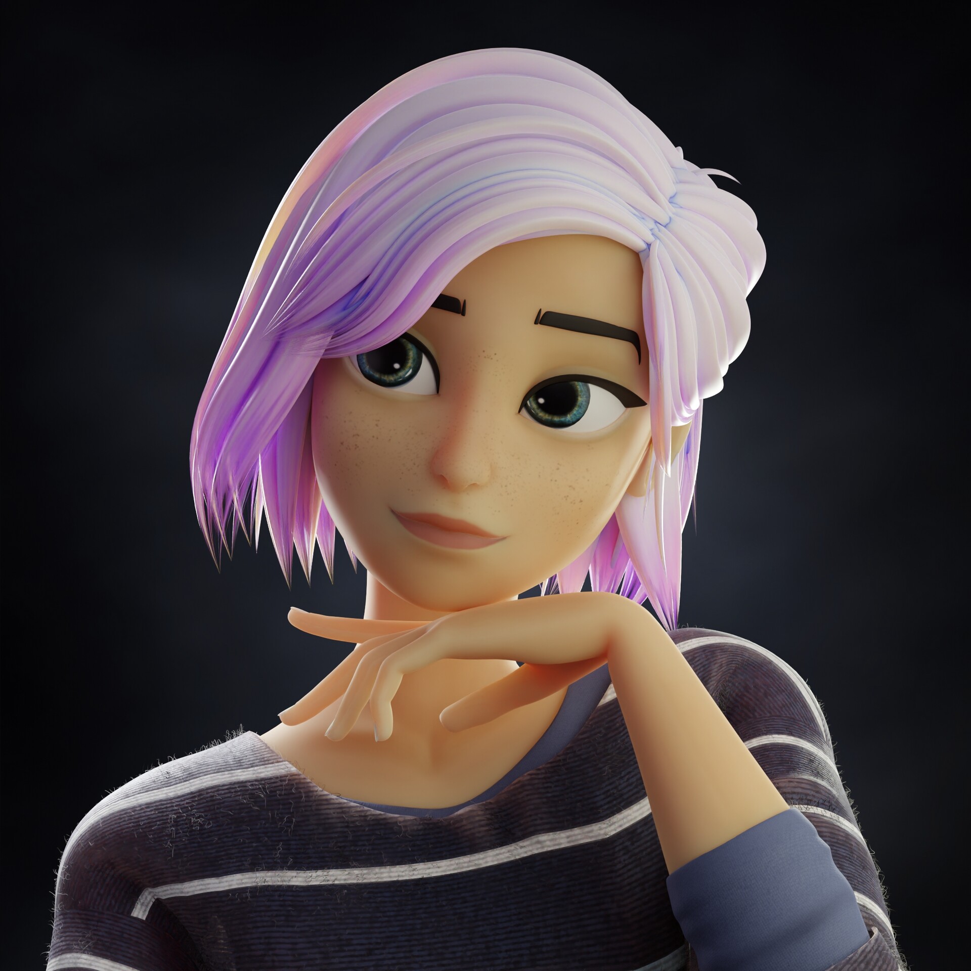 ArtStation - Stylized Girl Portrait