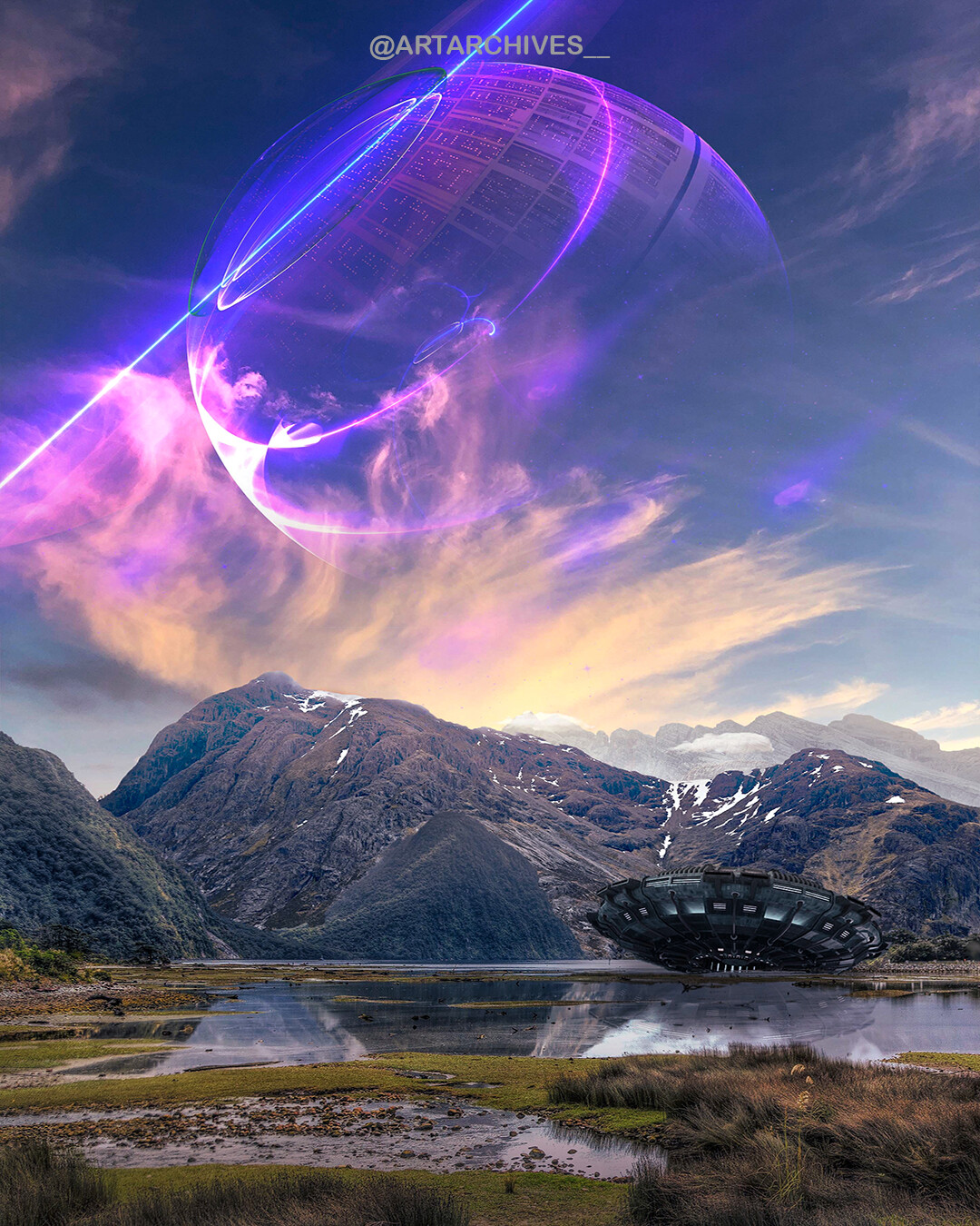 ArtStation - Purple Planet Sky