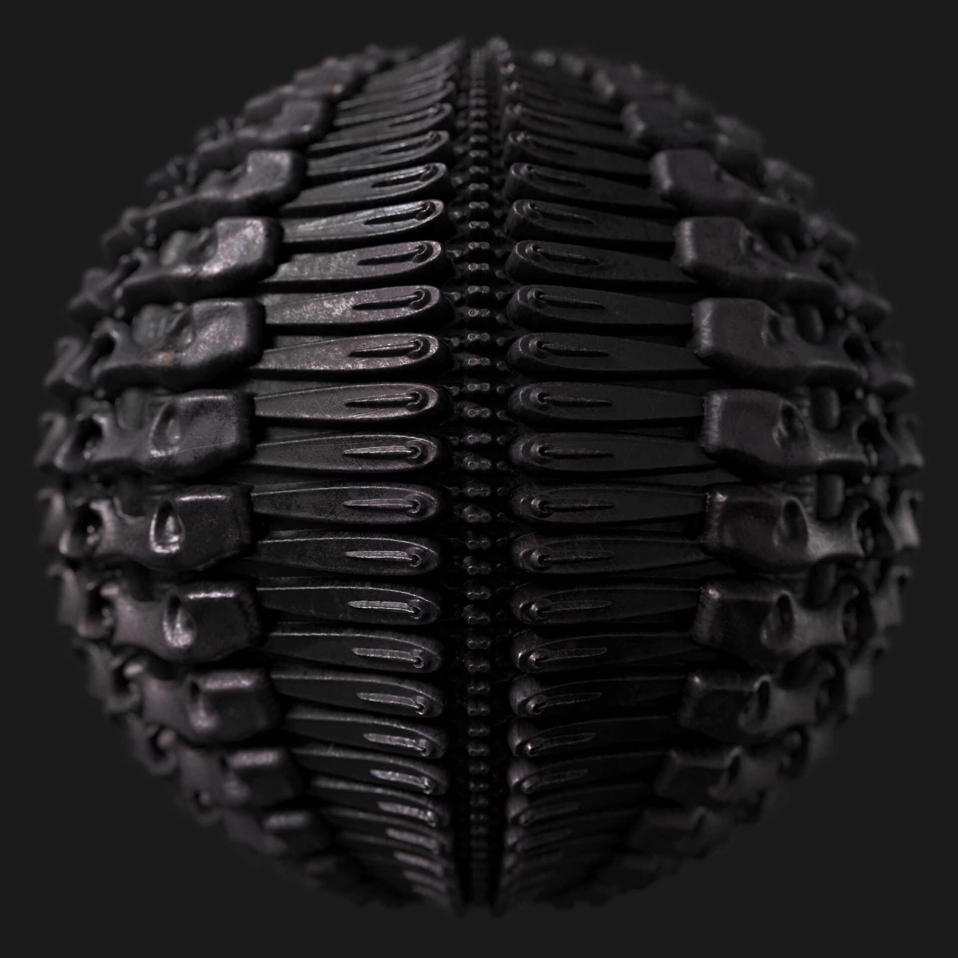 David L. Lemieux - Alien Spaceship Giger Style PBR Material 001