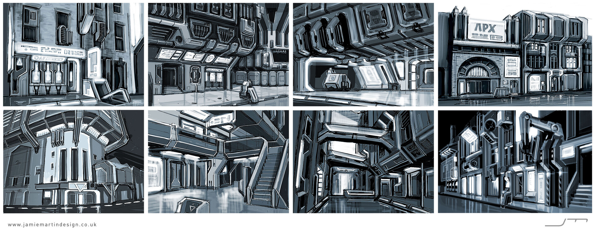 Jamie Martin - Scifi Prop & Environment sketches, concept art