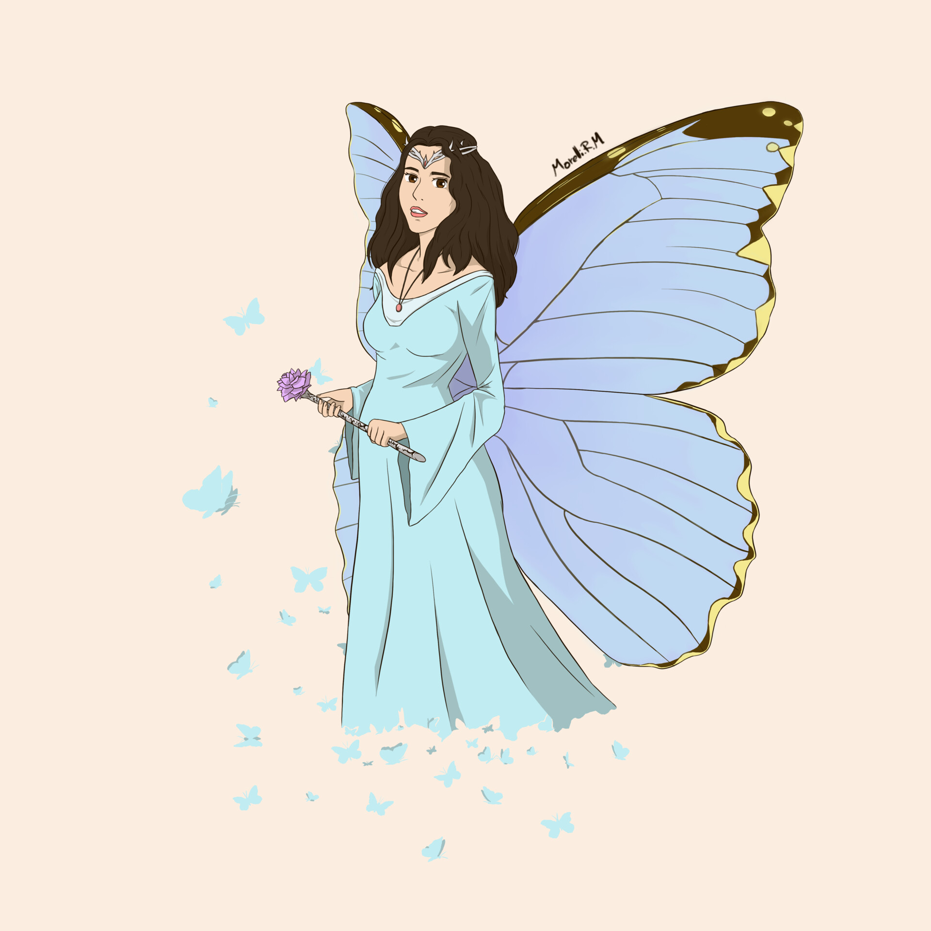 ArtStation - Veronica, The Queen of Blue Faeries by Morelli. R. M.