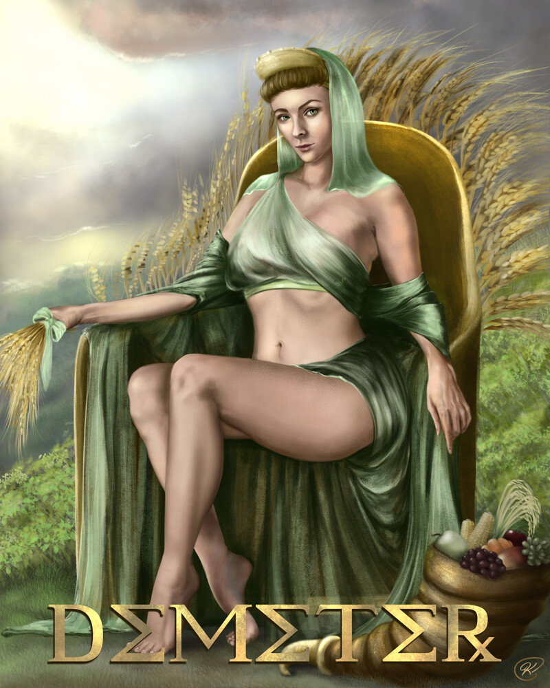 ArtStation - Demeter, goddess of harvest and agriculture.