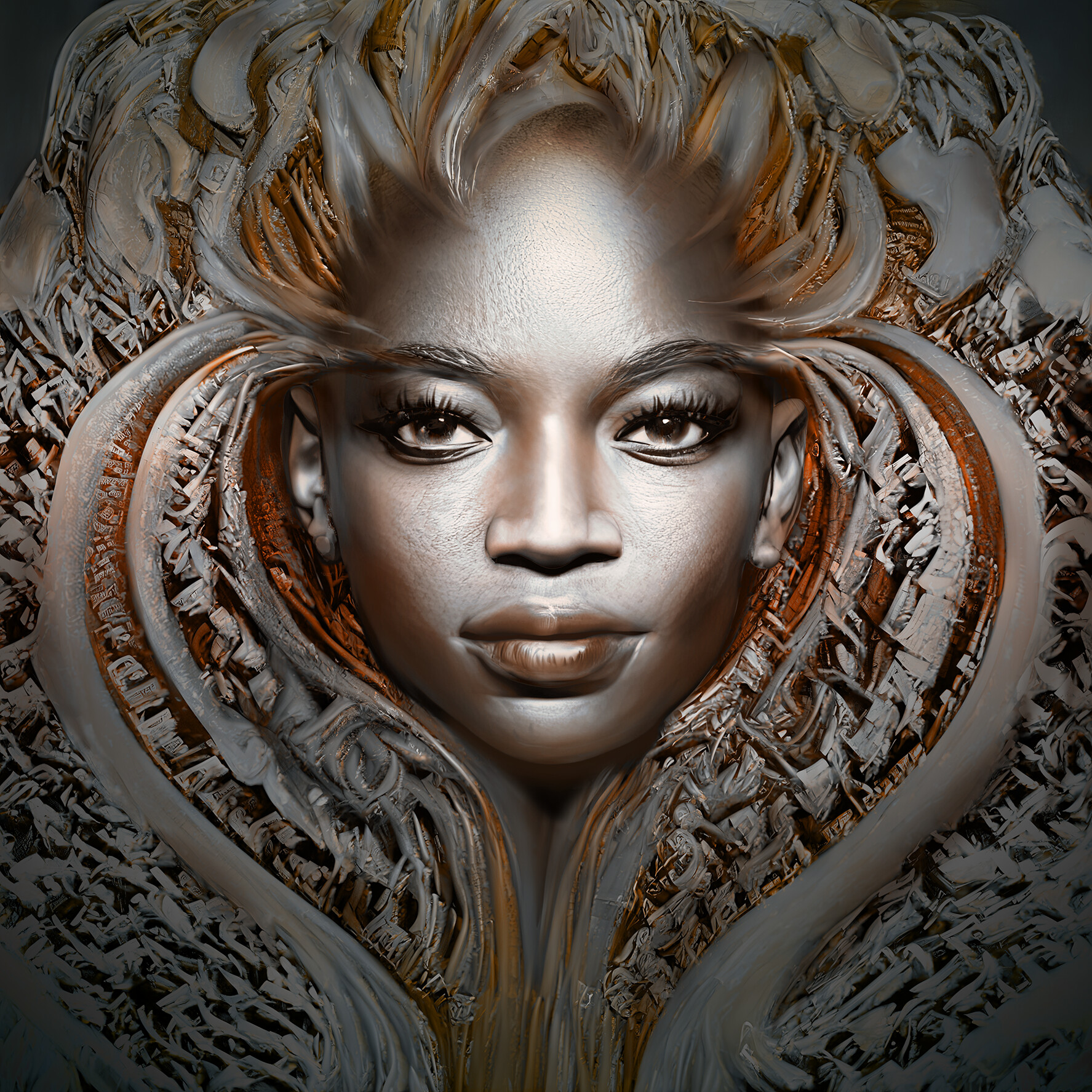 ArtStation - Marble Golden Woman Concept Art