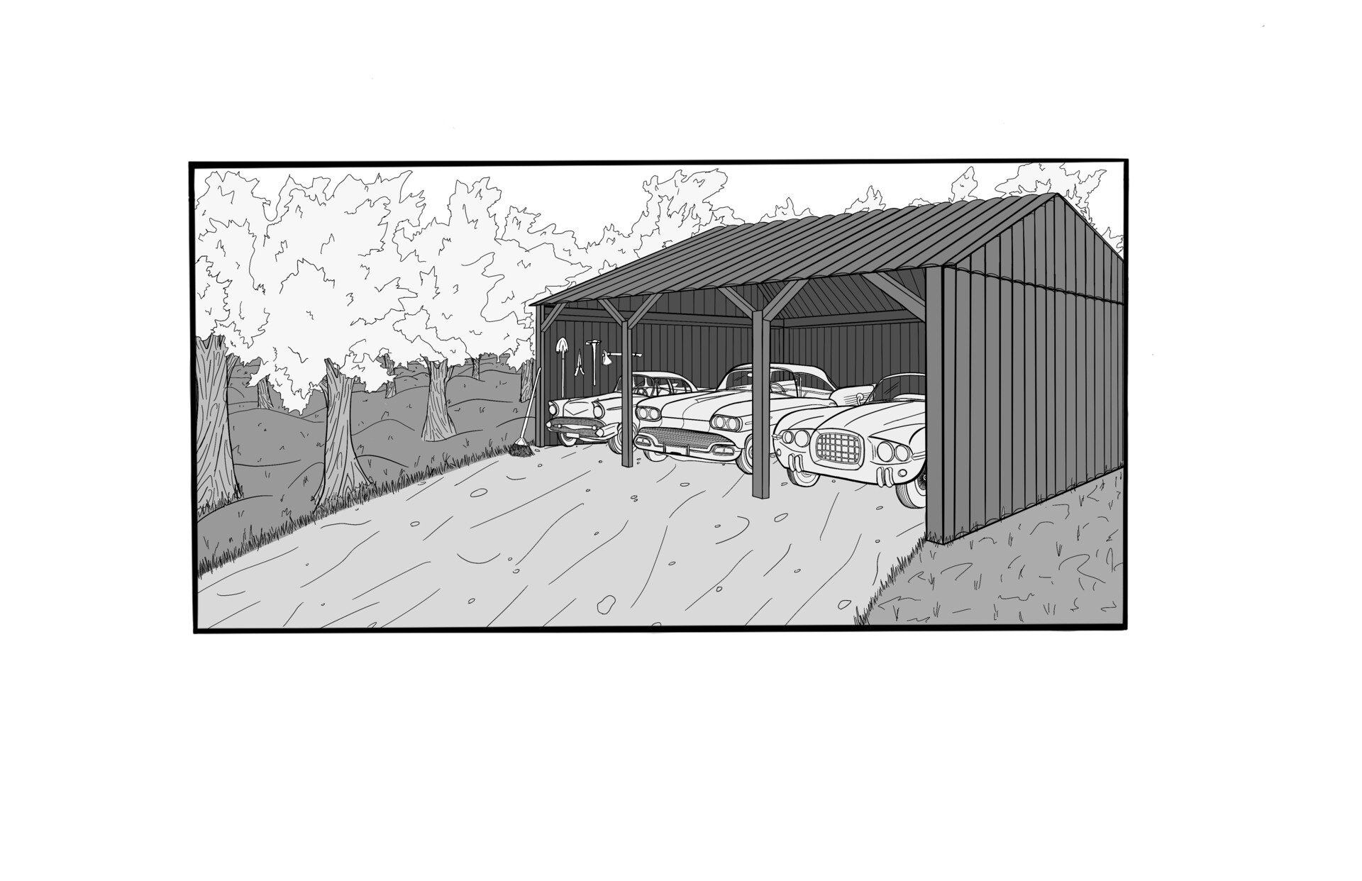 ArtStation - Old car barn