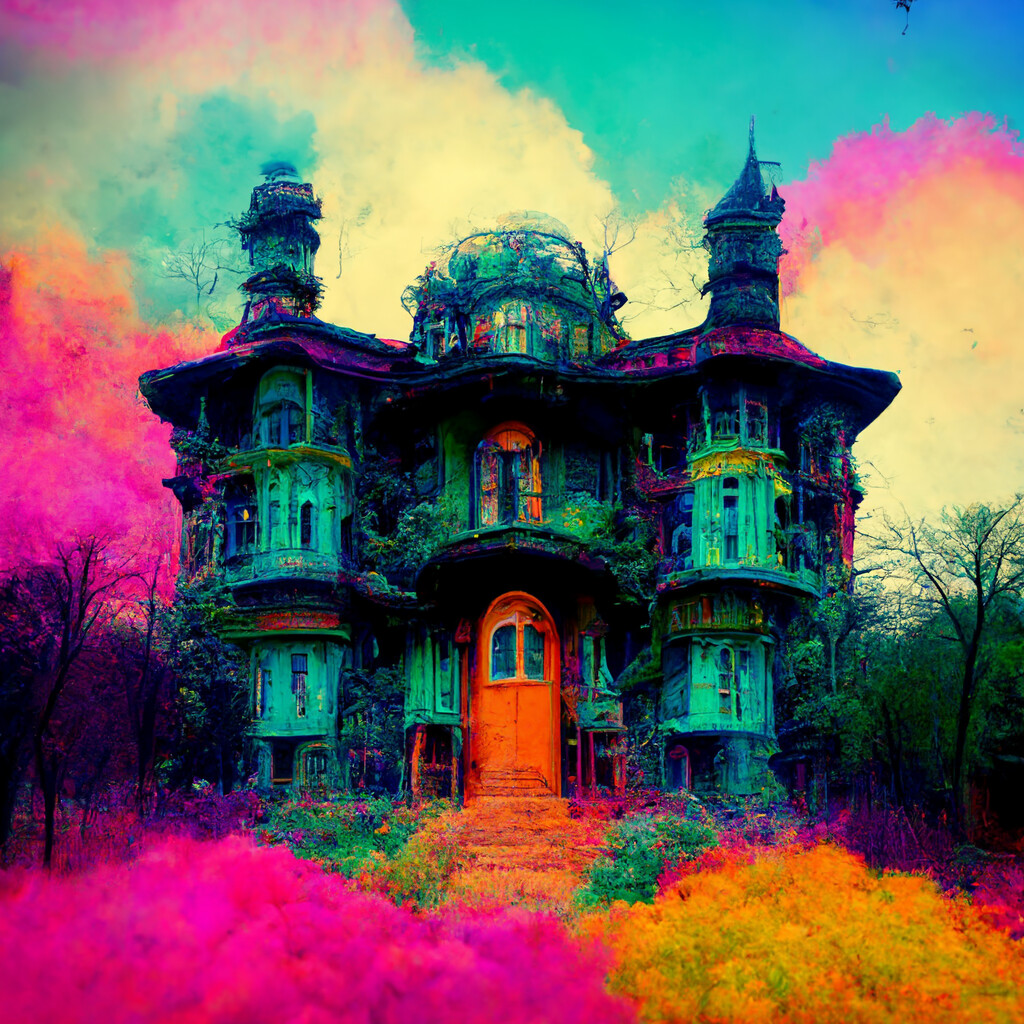 Michael Miccoli - An Old Victorian Mansion in a Psychedelic Dreamscape
