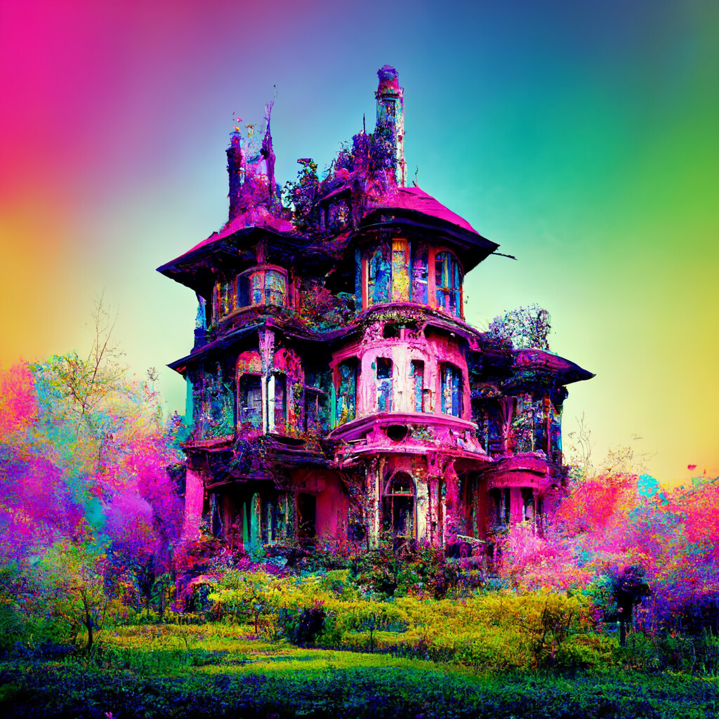 Michael Miccoli - An Old Victorian Mansion in a Psychedelic Dreamscape