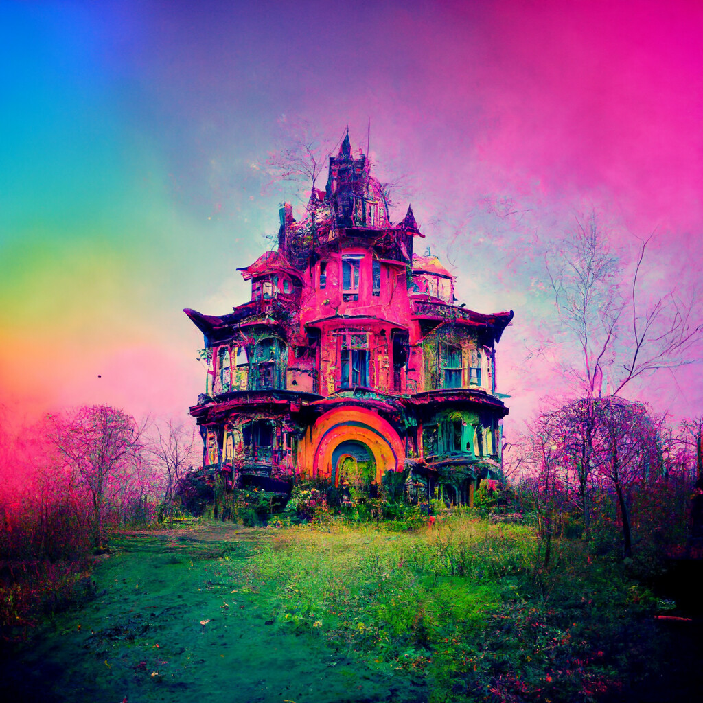Michael Miccoli - An Old Victorian Mansion in a Psychedelic Dreamscape