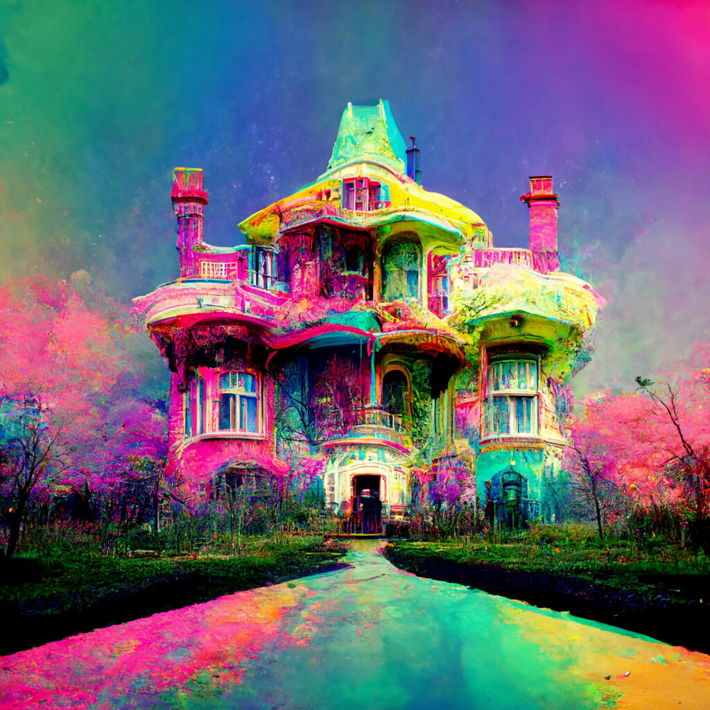 Michael Miccoli - An Old Victorian Mansion in a Psychedelic Dreamscape