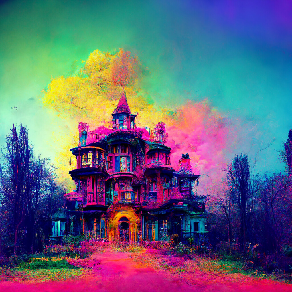Michael Miccoli - An Old Victorian Mansion in a Psychedelic Dreamscape