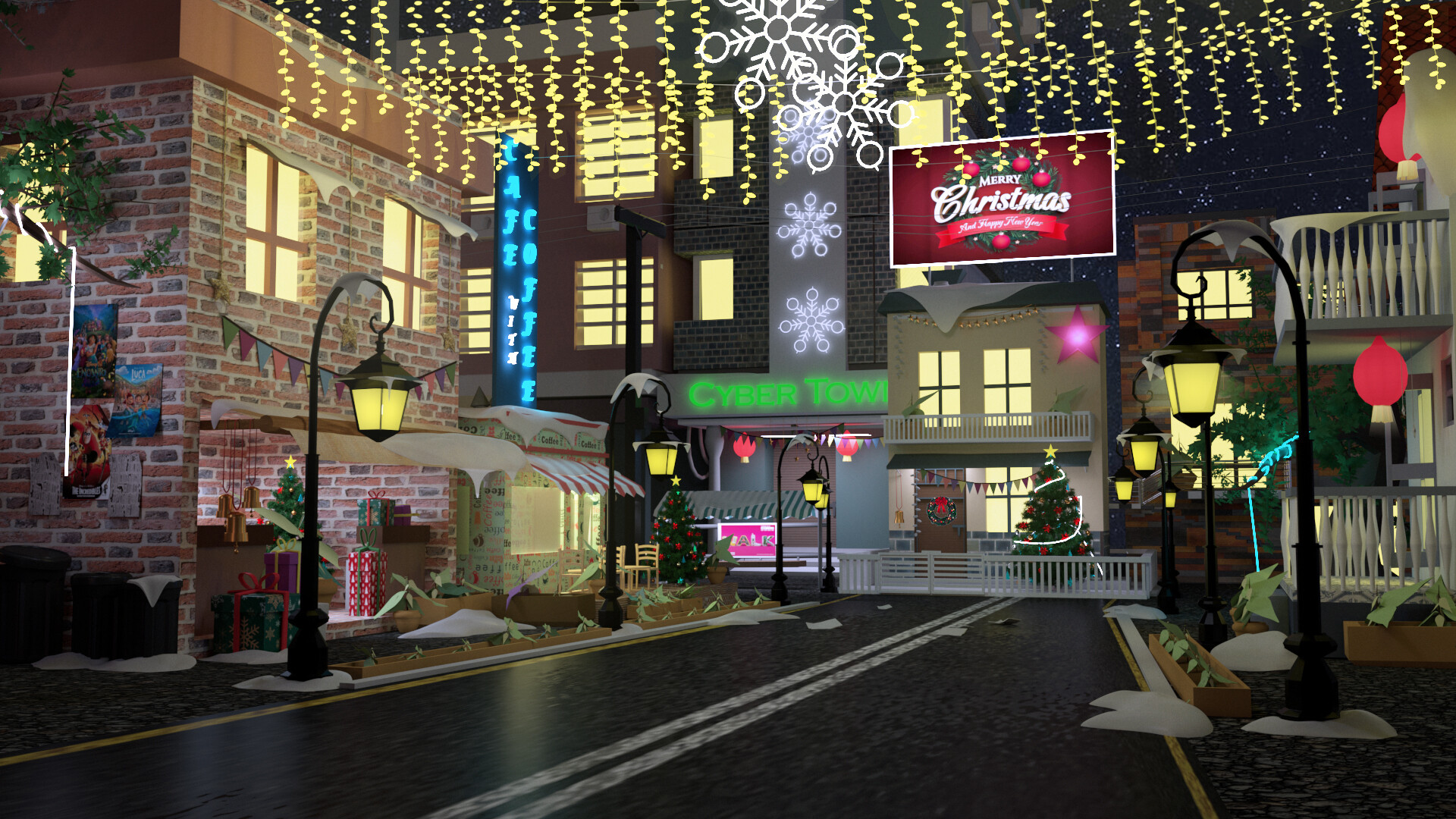 ArtStation - Christmas Exterior 3D Set model