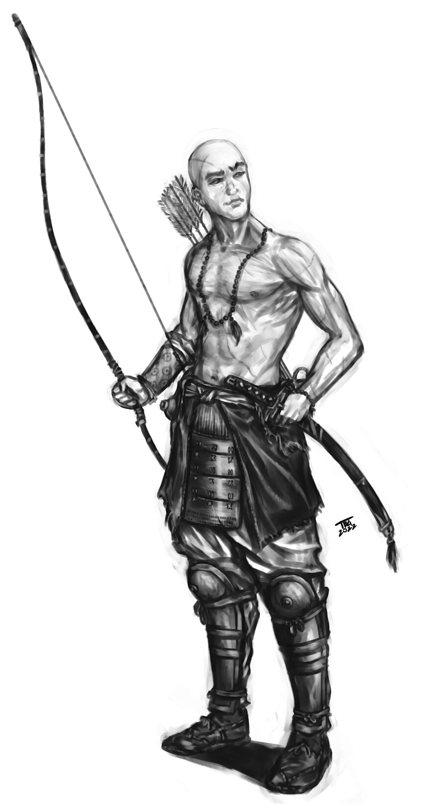 ArtStation - DnD Sketch | Way of the Kensei Monk