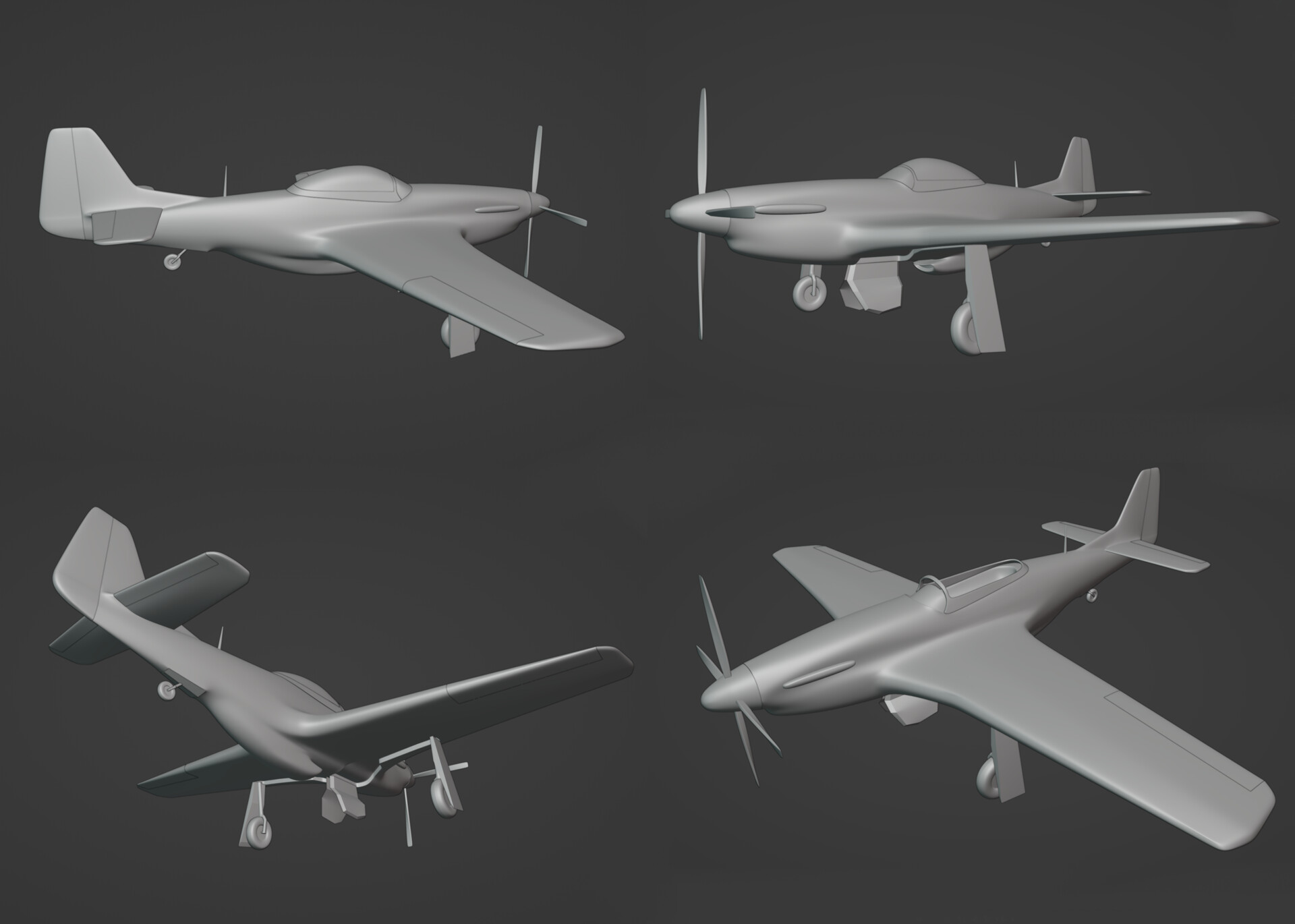 Seohyeon Hwang - US Fighter aircraft_P-51D Mustang for Mobile RTT game