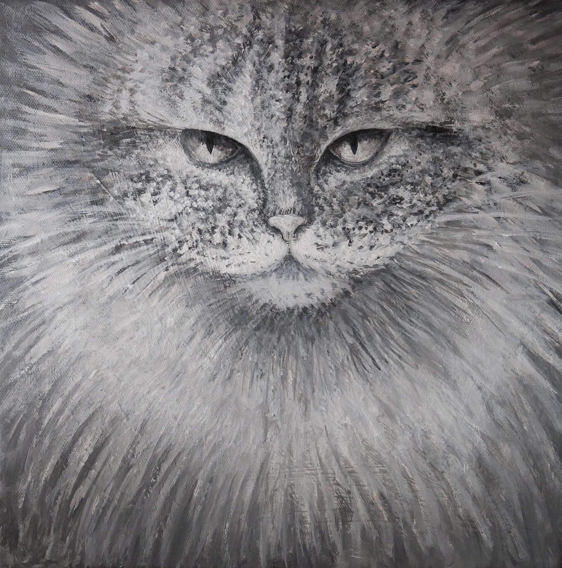 ArtStation - Cat - canvas painting