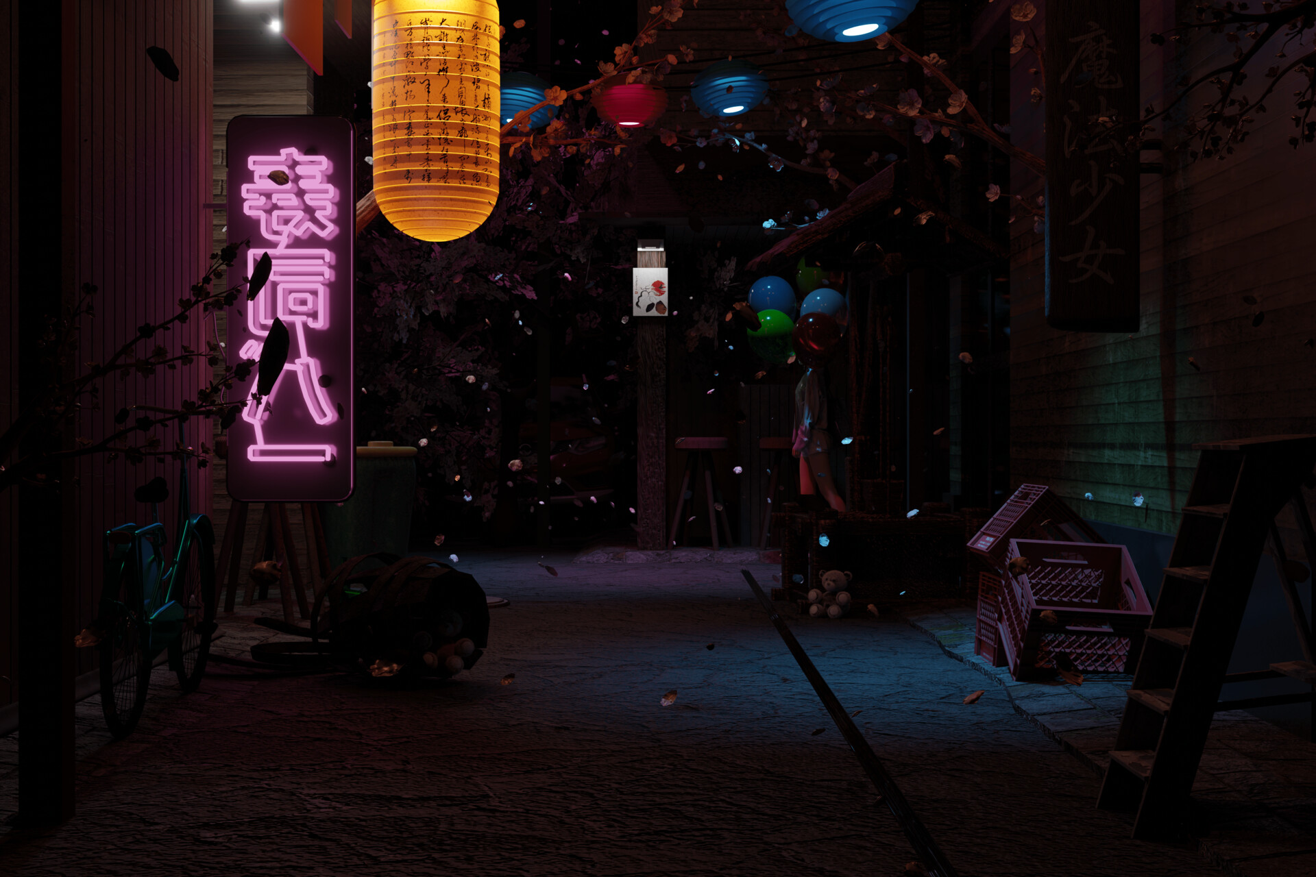 ArtStation - A cool Japan summer evening.