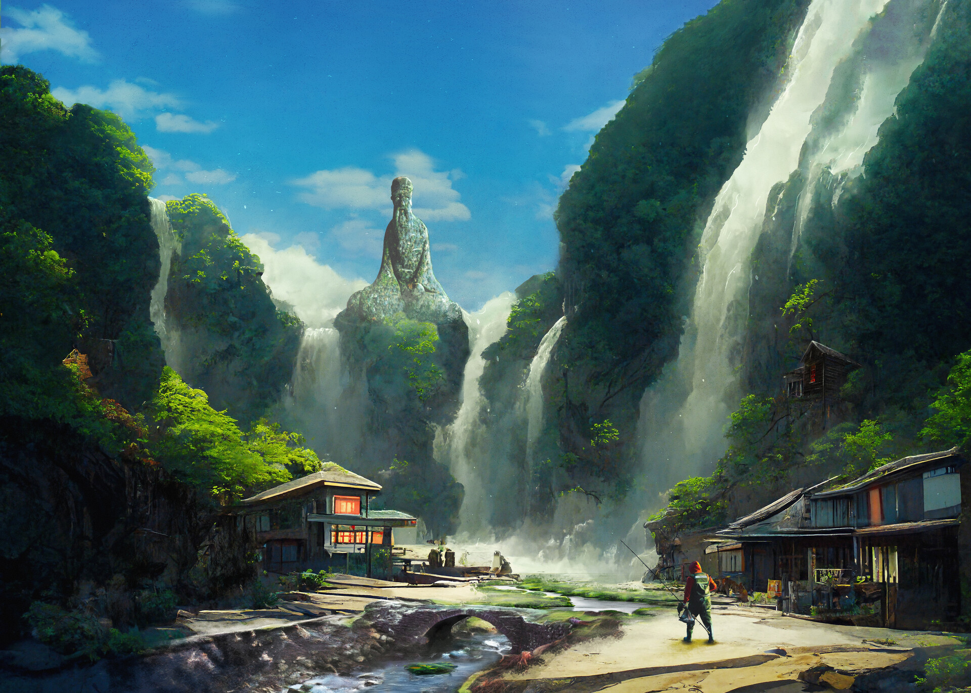 ArtStation - Fishing Falls