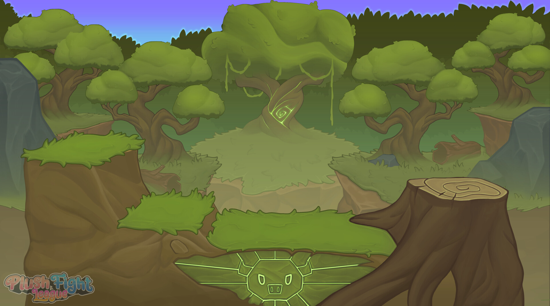 DAN Santos - Plush Fight League: bull temple scenery concepts