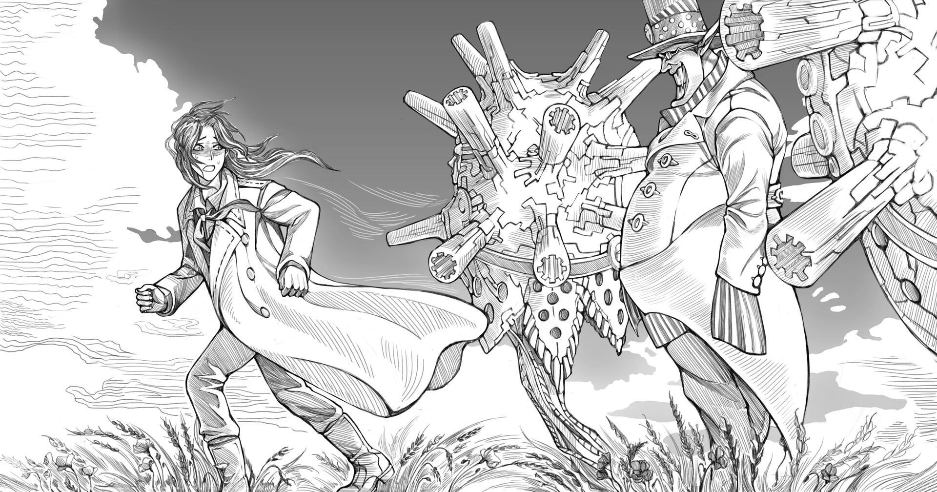 ArtStation - D.Gray-man fanart — Run, Mana, run (Mana D. Campbell ...