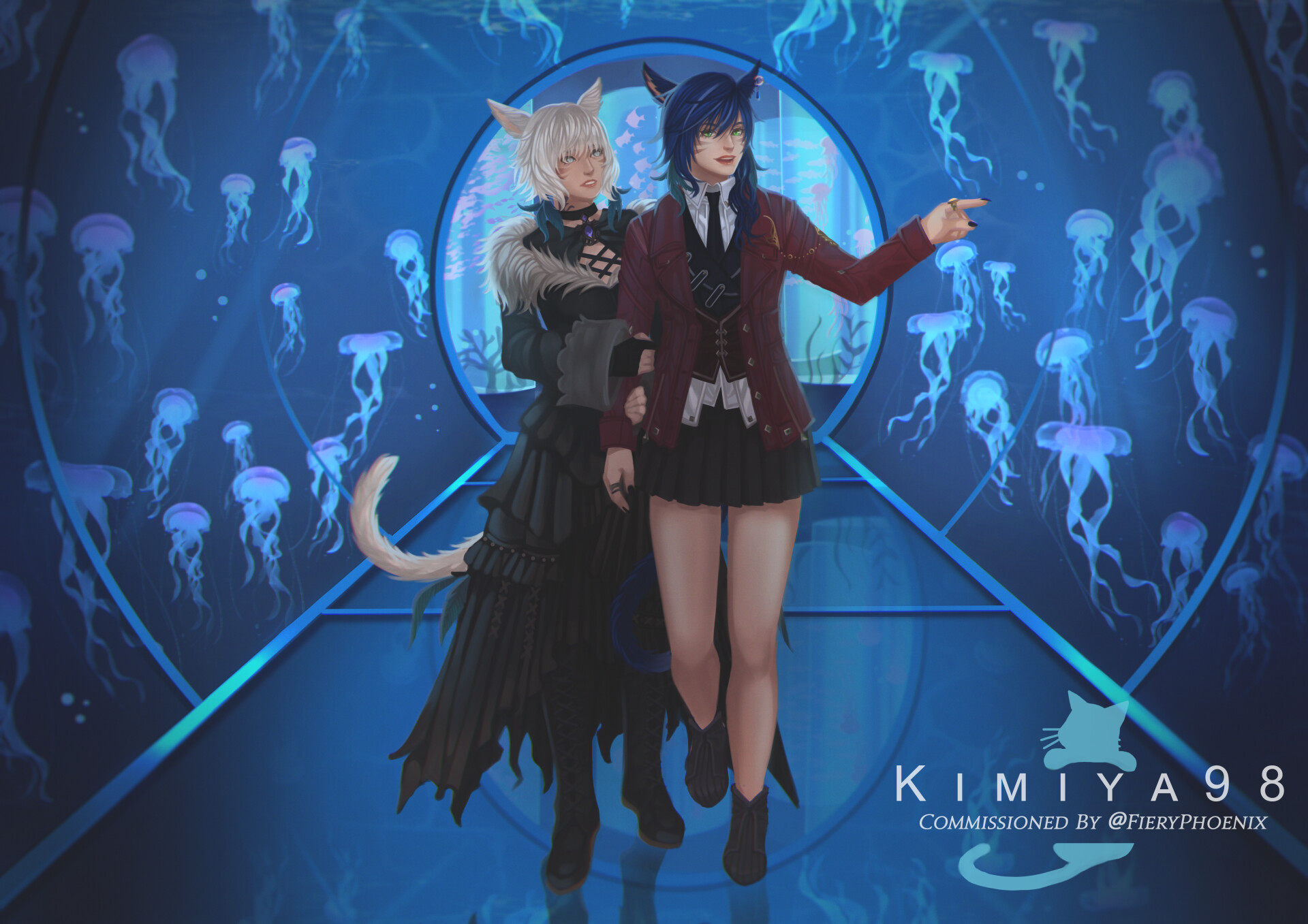 ArtStation - FFXIV - Aquarium Date [Commission]