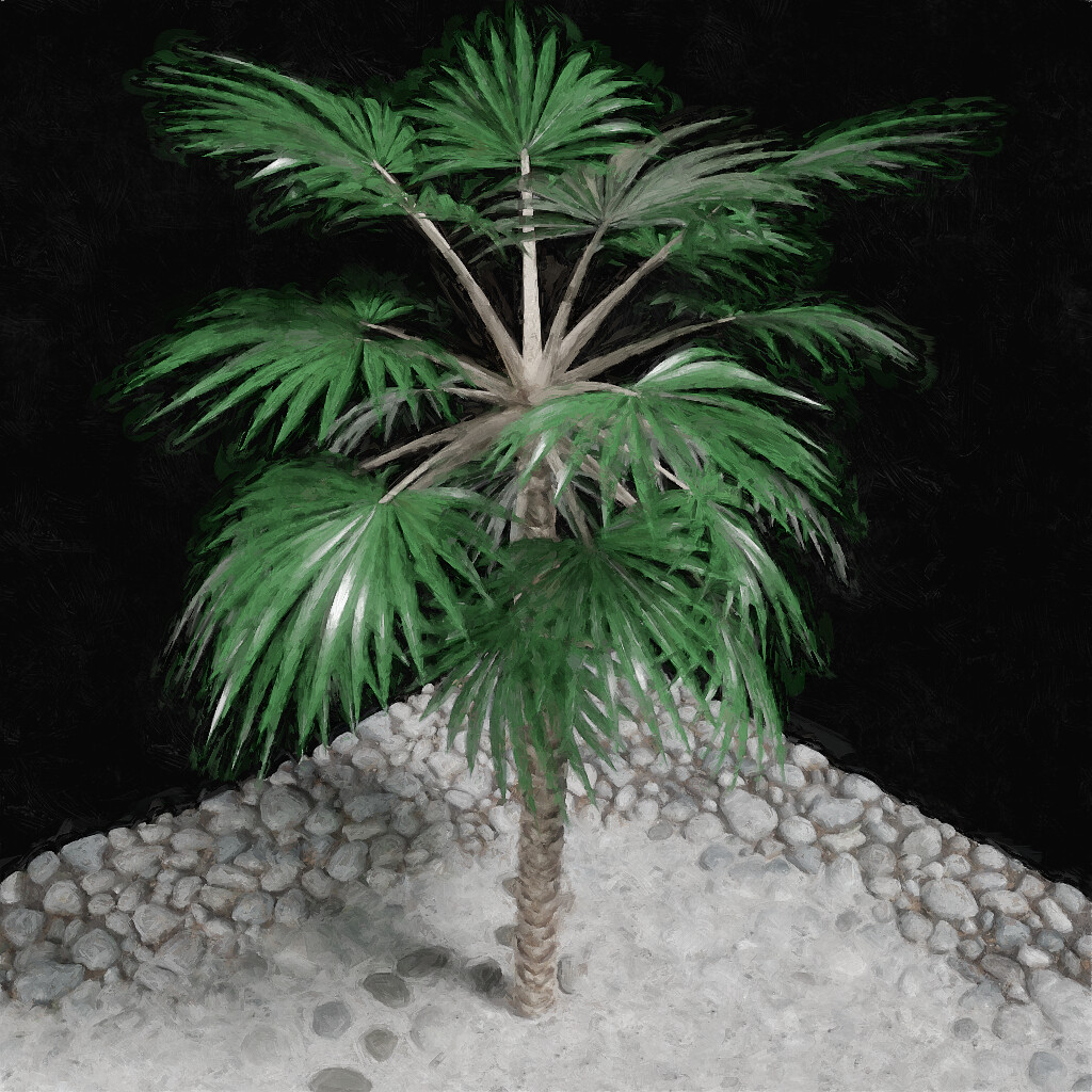 stuffs3d - fan palm tree