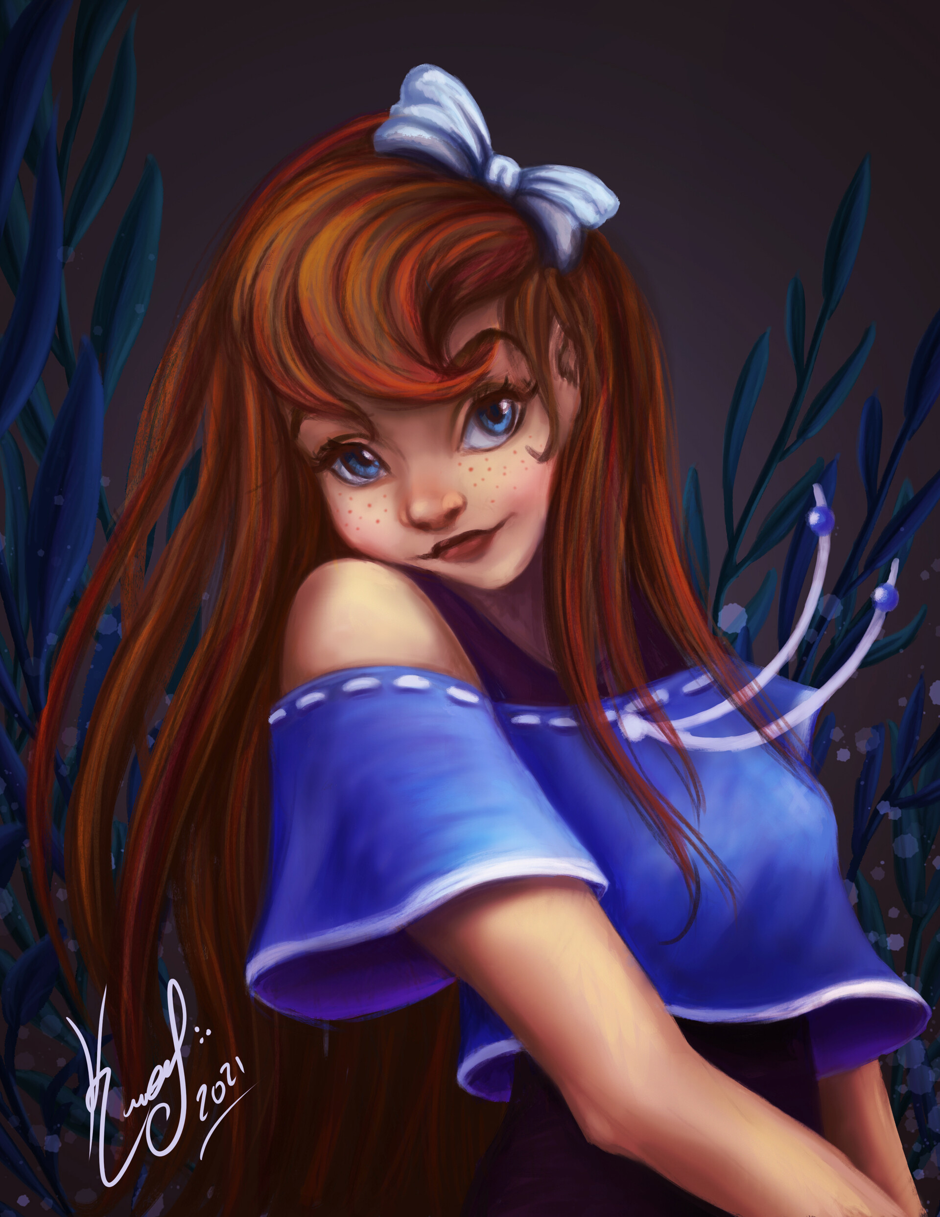 ArtStation - Blue girl