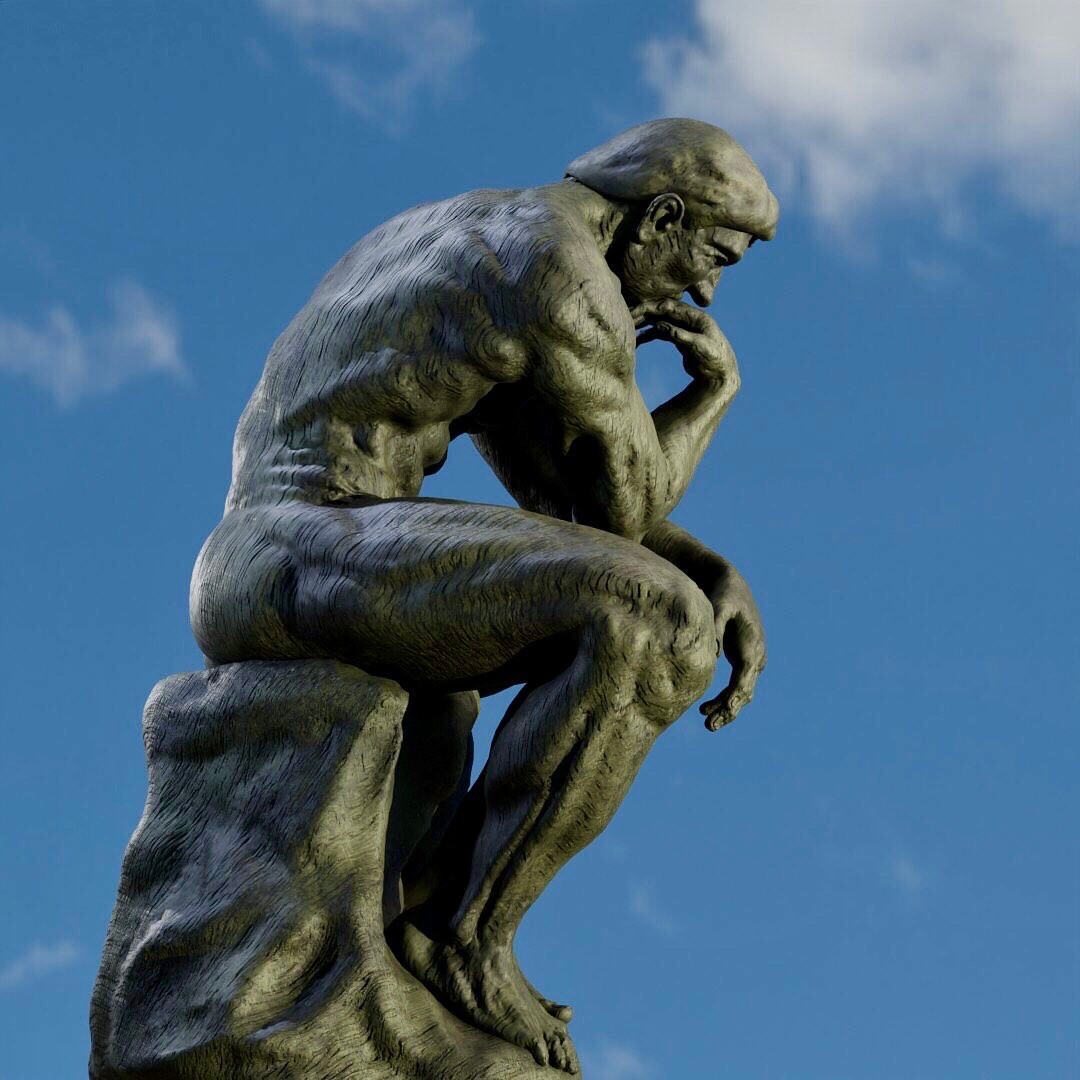 Thinking Man Statue Wallpaper