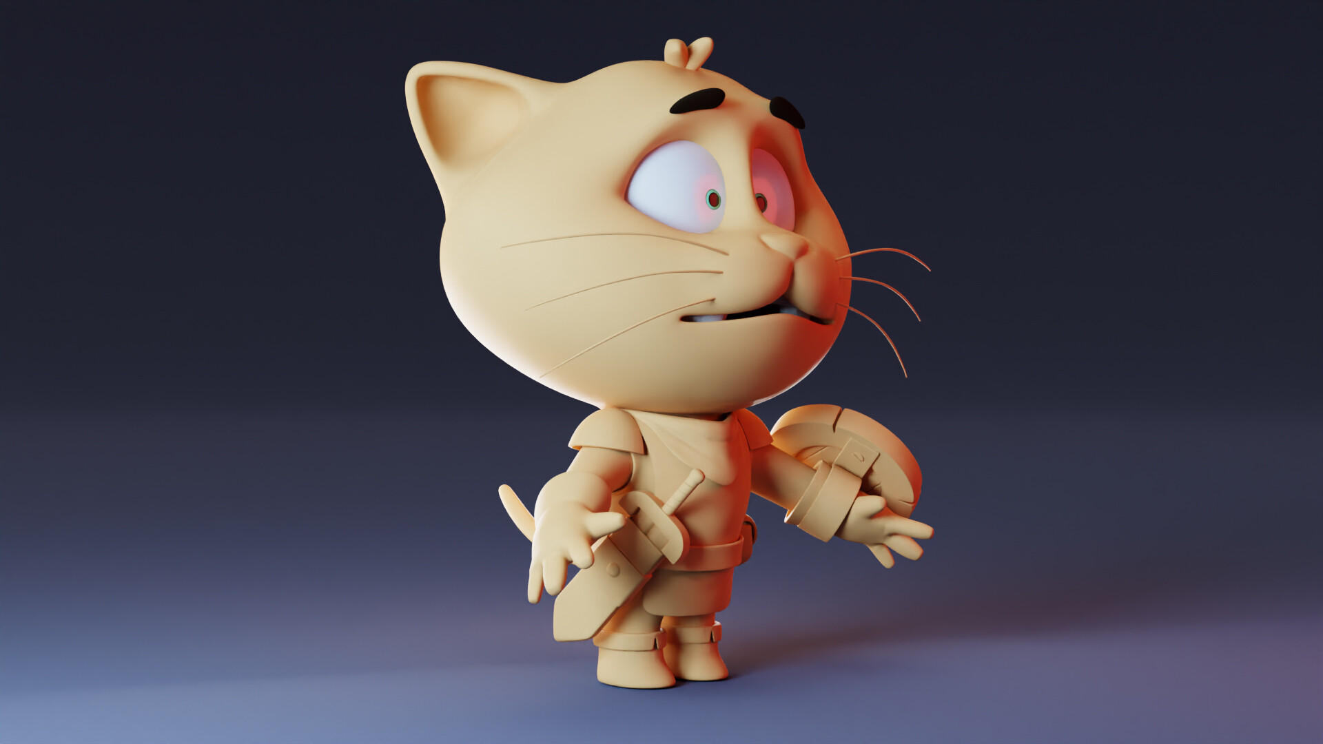 ArtStation - Warrior Cat Cartoon modeling
