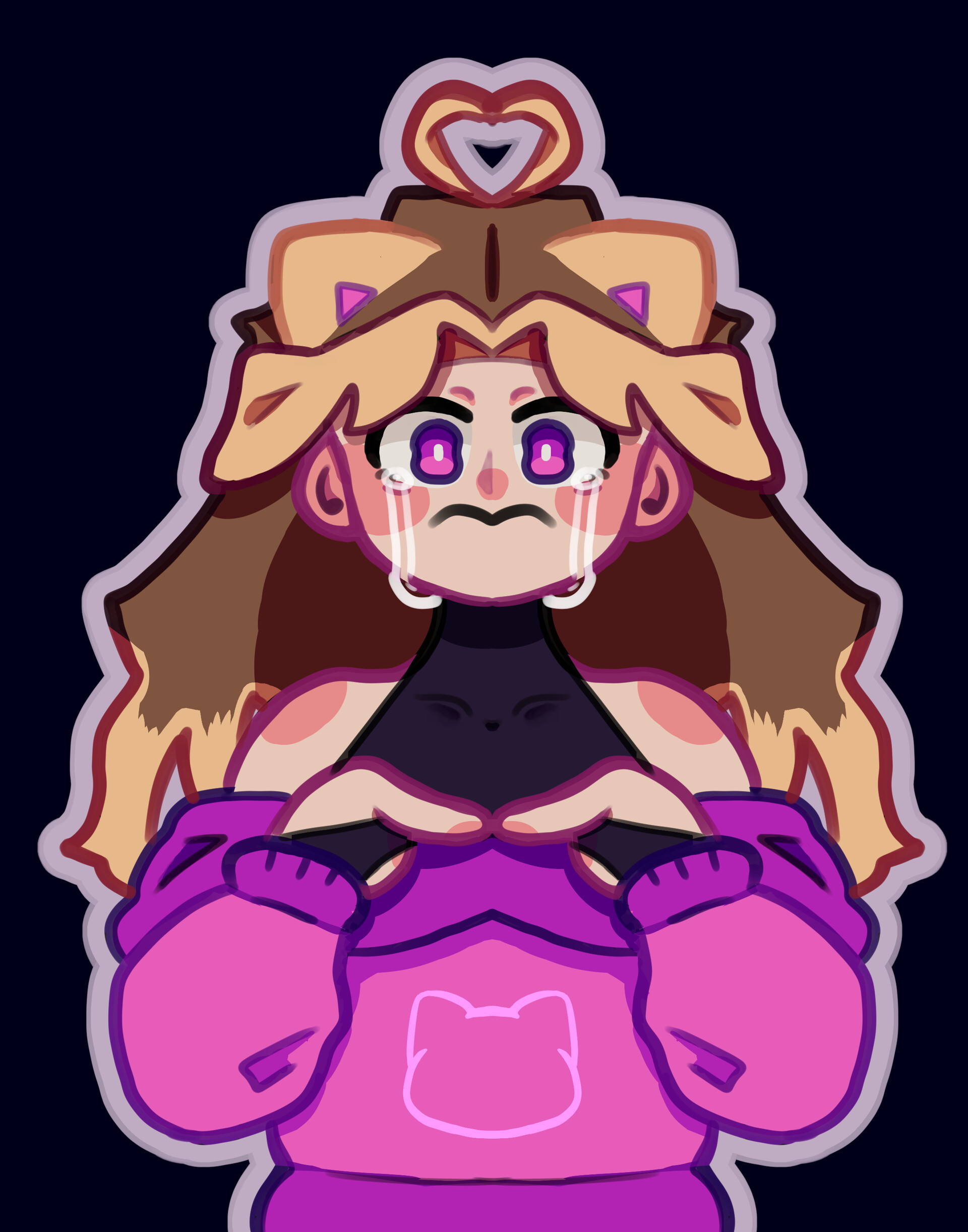 ArtStation - cat girl crying