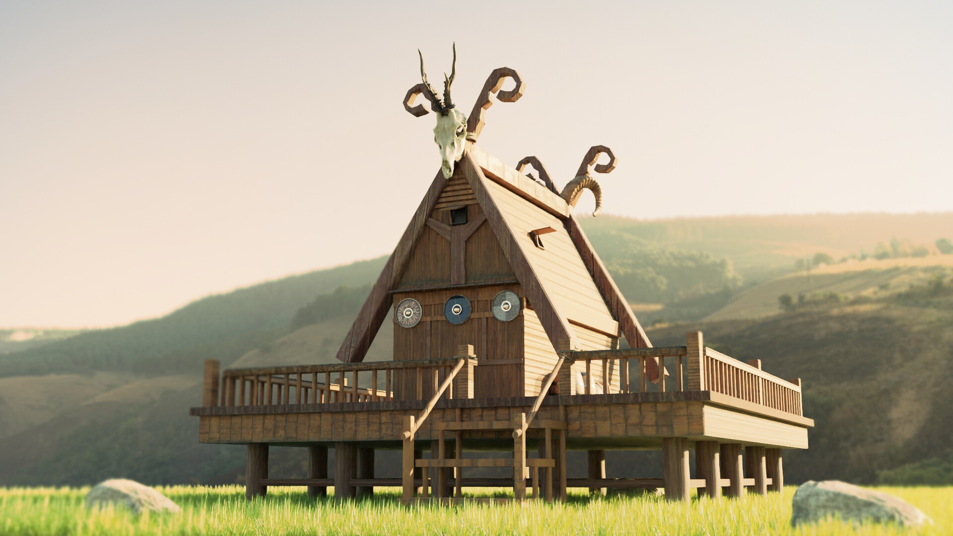 ArtStation - Vikings place.