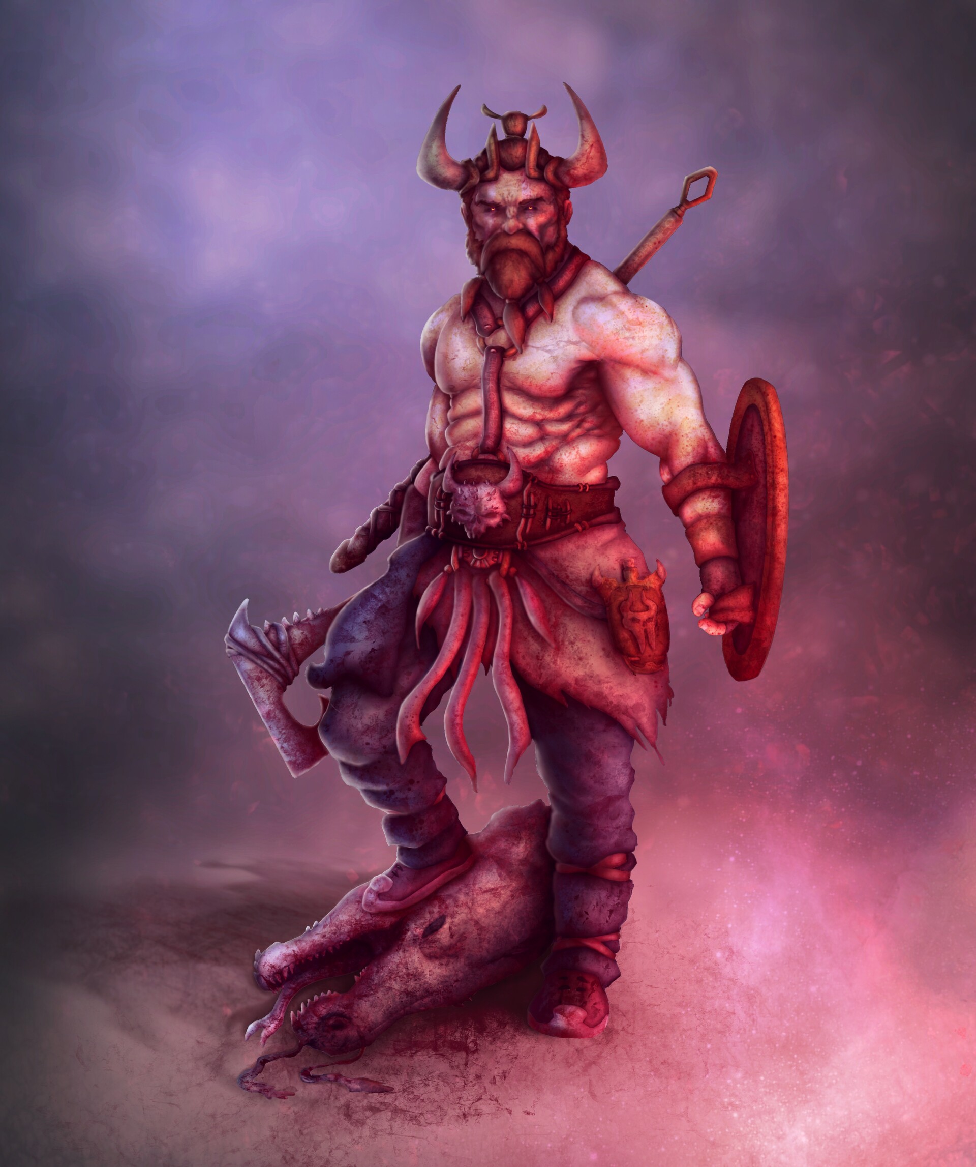 ArtStation - ‘Bress The Old Barbarian’ Inspired Samurai Viking Concept ...