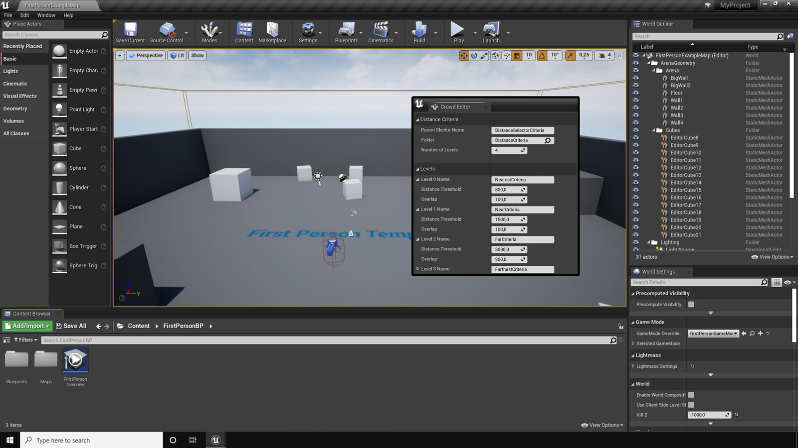 Vaggelis Arabatzoglou - UE4 - Crowd Control Tool