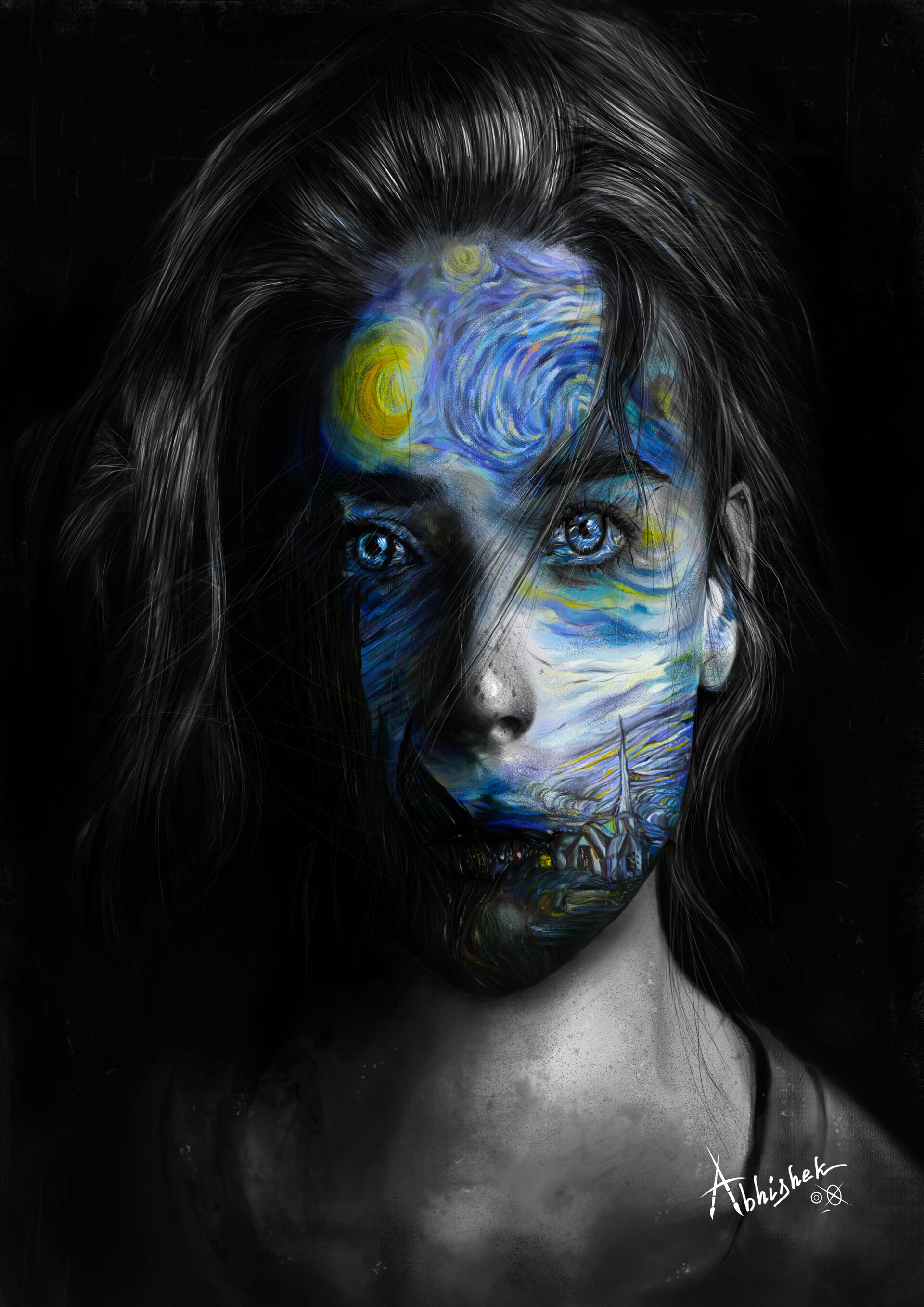 ArtStation - || Portrait of The Starry Night