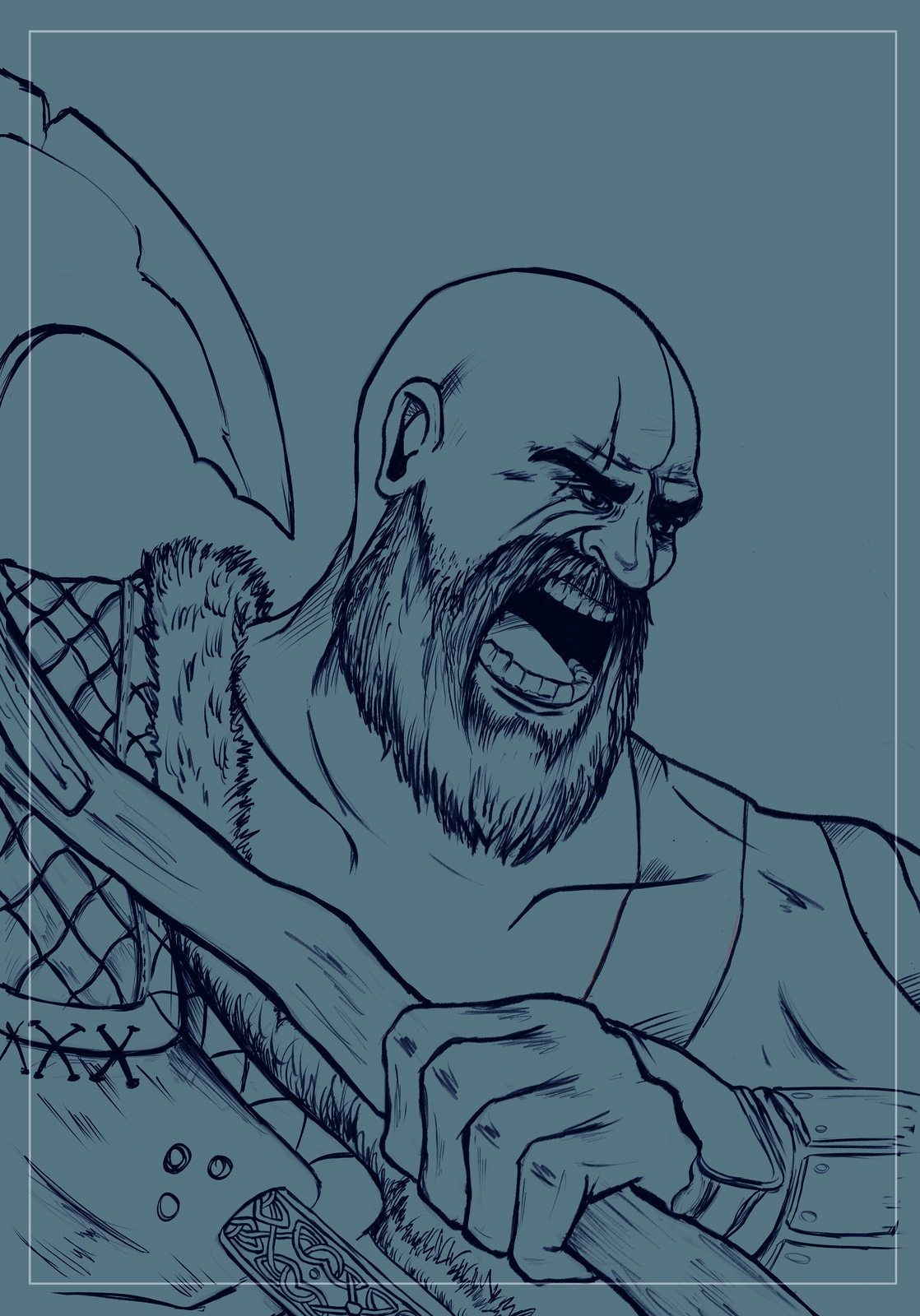 mariana dominguez - KRATOS - GOD OF WAR 4 - Fan arts