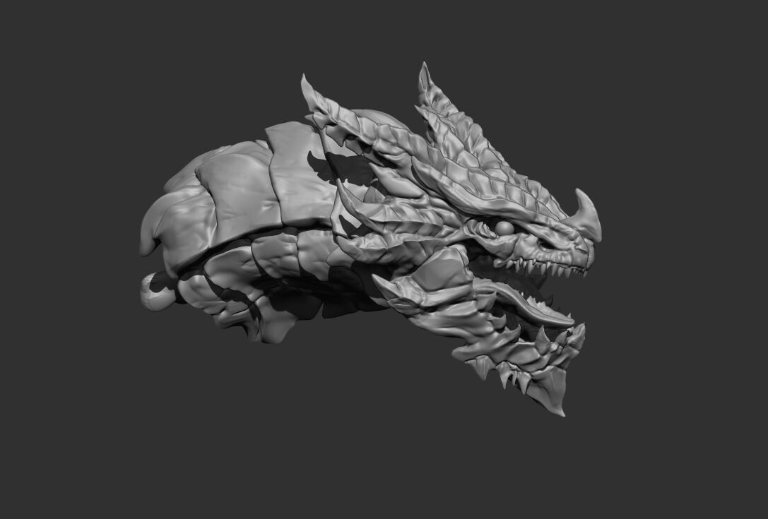 ArtStation - Dragon Head (WIP)