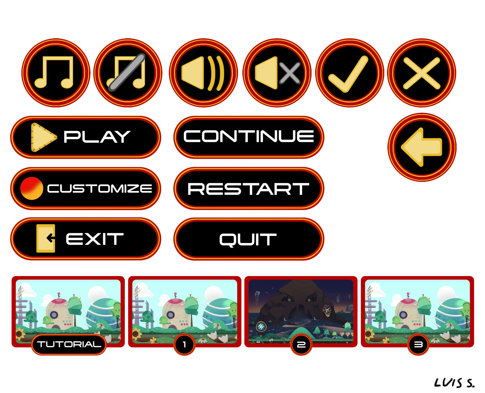 Luis Salvador - UI Buttons/Icons - Operation S.Y.B.E.R.