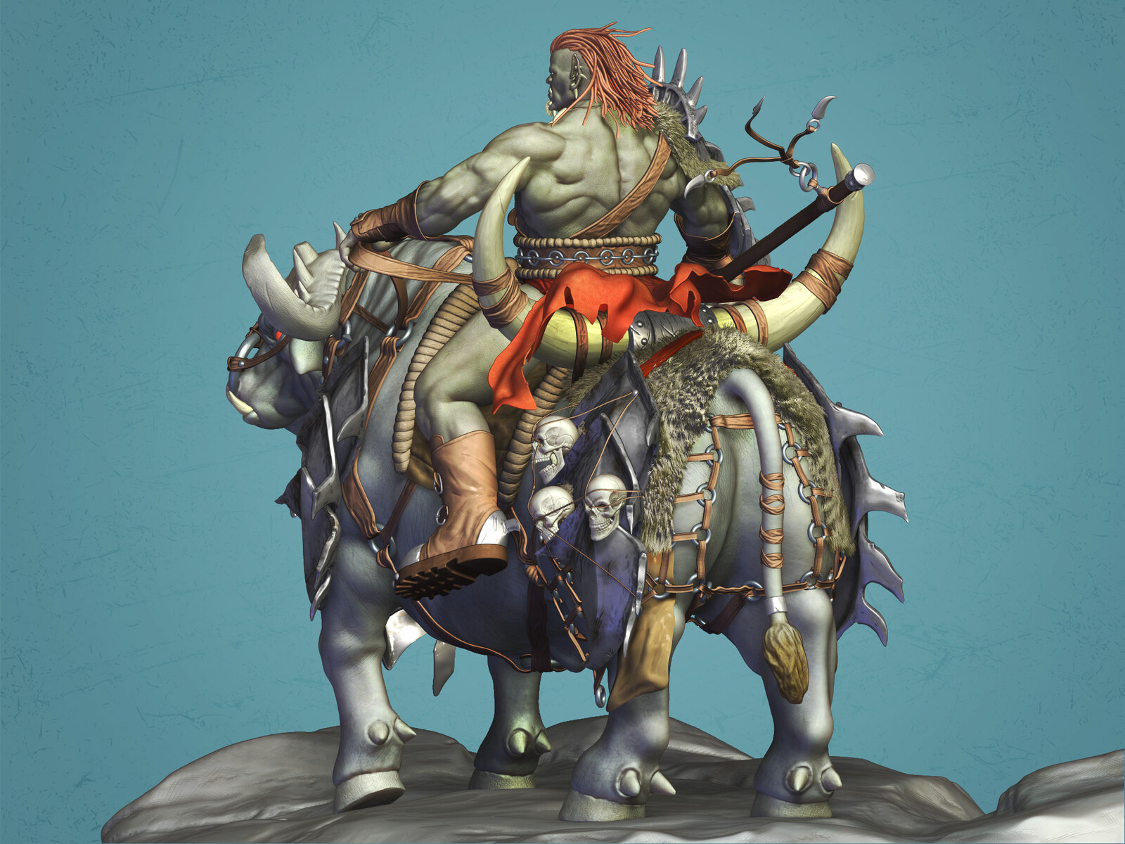 Semyon Kuritsyn - Orc Rider and Bull