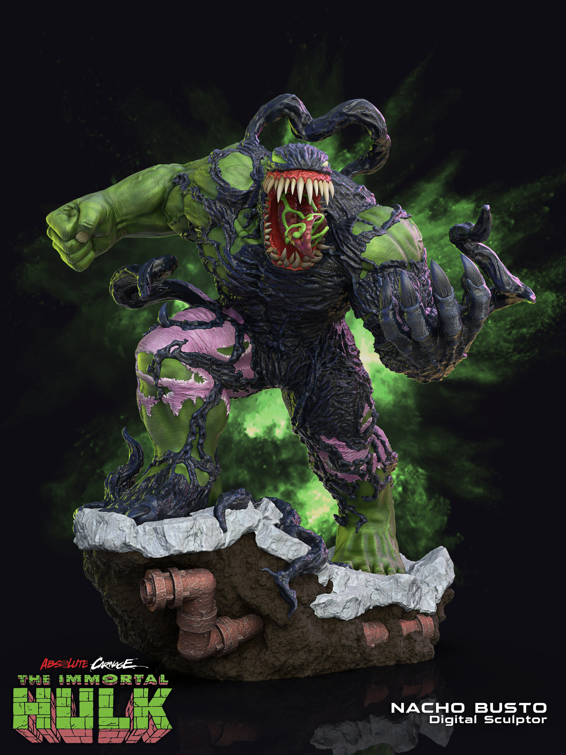 ArtStation - Venomized Hulk - Marvel