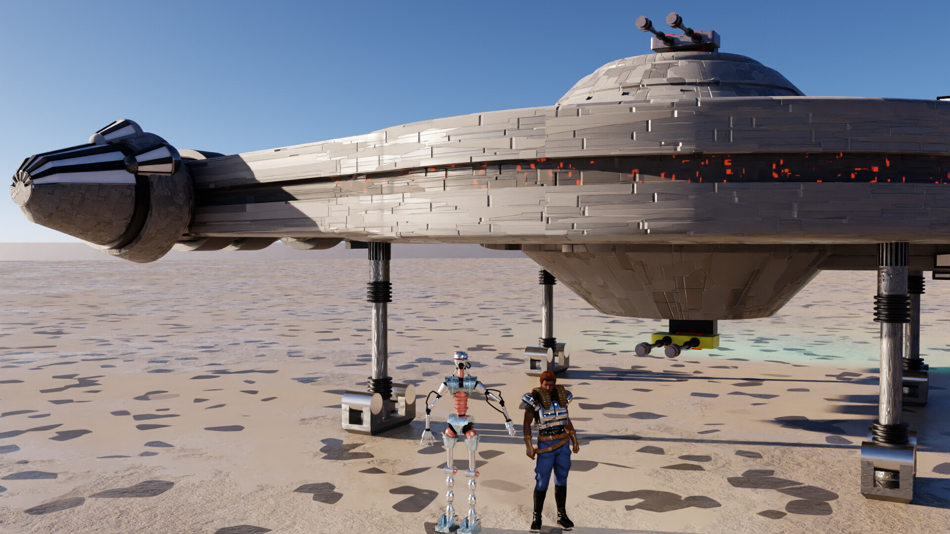 ArtStation - Dash Rendar, Leebo android and the Outrider YT-2400