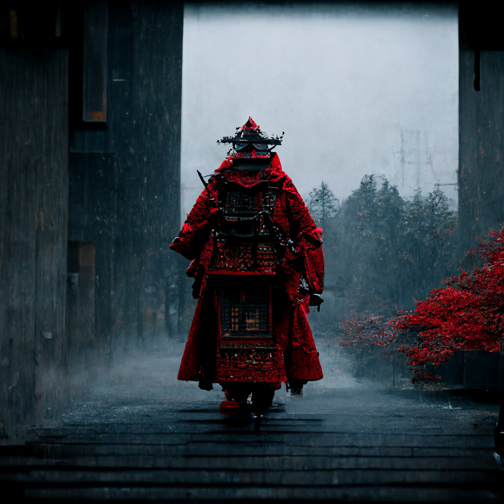 ArtStation - Red Samurai Midjourney Ai