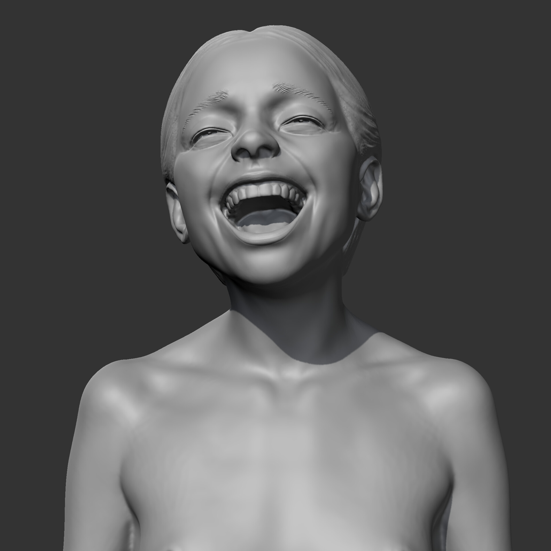Artstation Ch Girl Bust A 3d Print Model