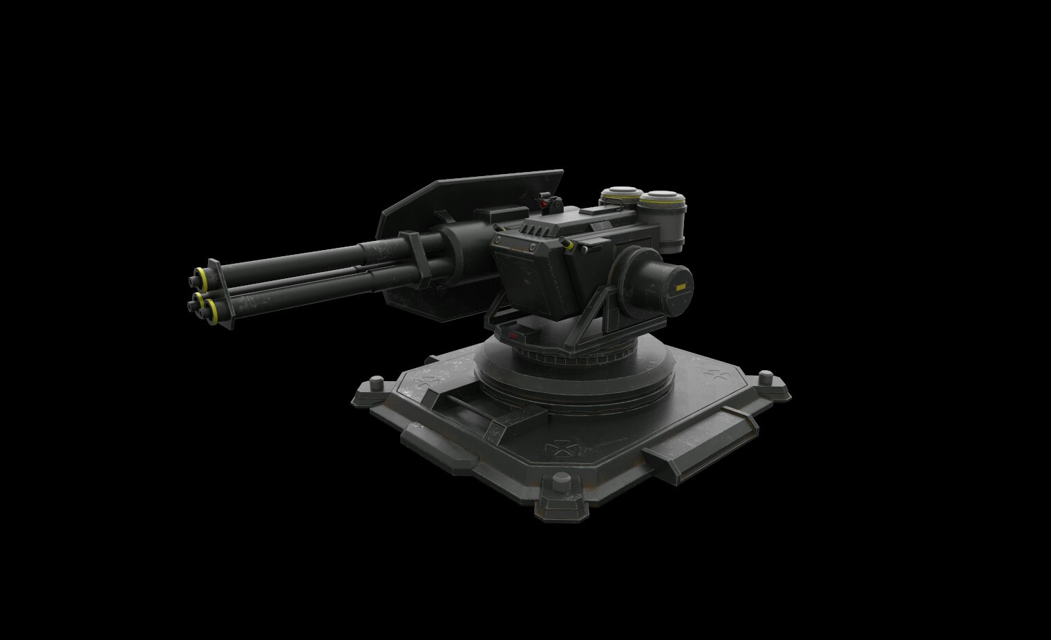 Josh - Game-Ready Mounted Machine Gun