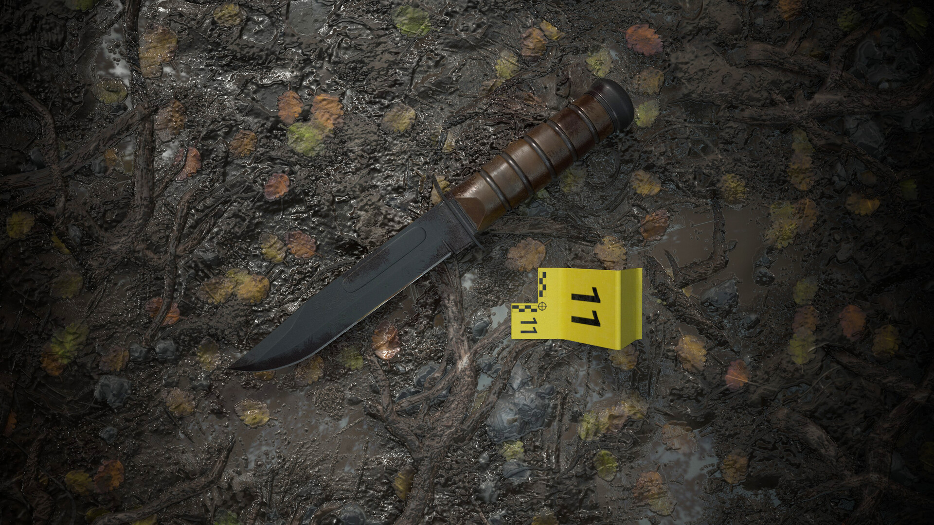 ArtStation - Knife Crime scene