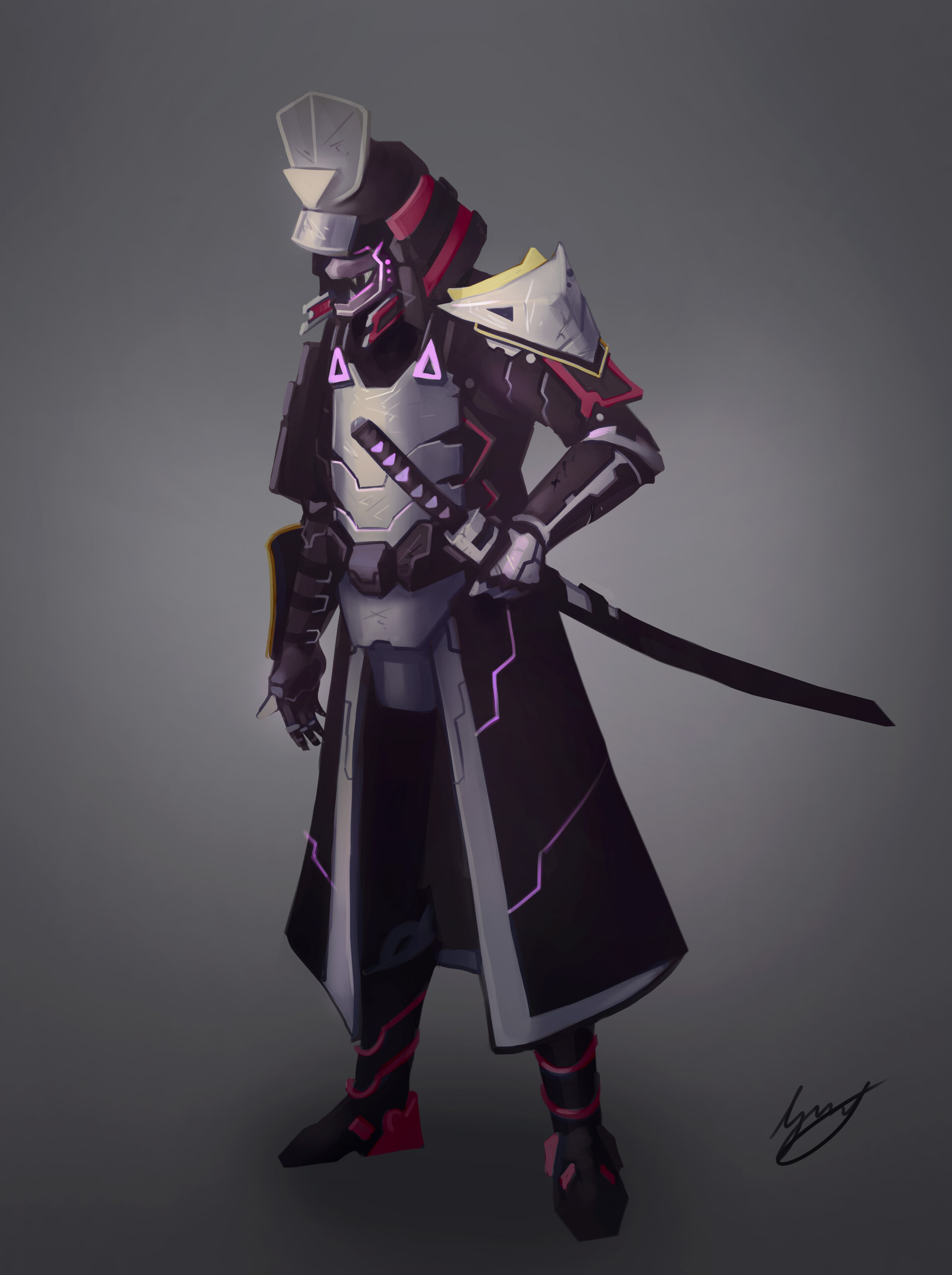 ArtStation - Cyberpunk Samurai Concept 1