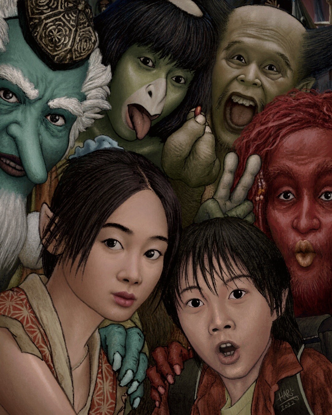 ArtStation - The Great Yokai Wefie