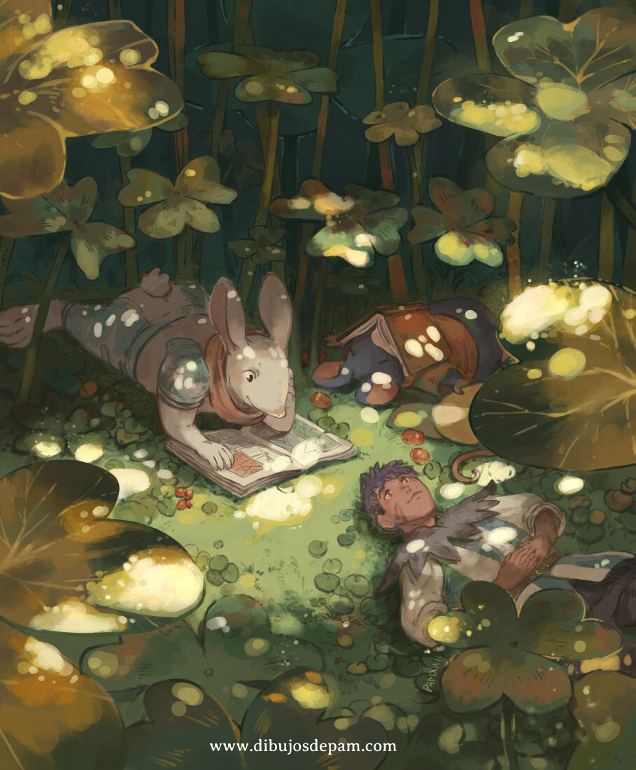 ArtStation - Resting at the clover forest